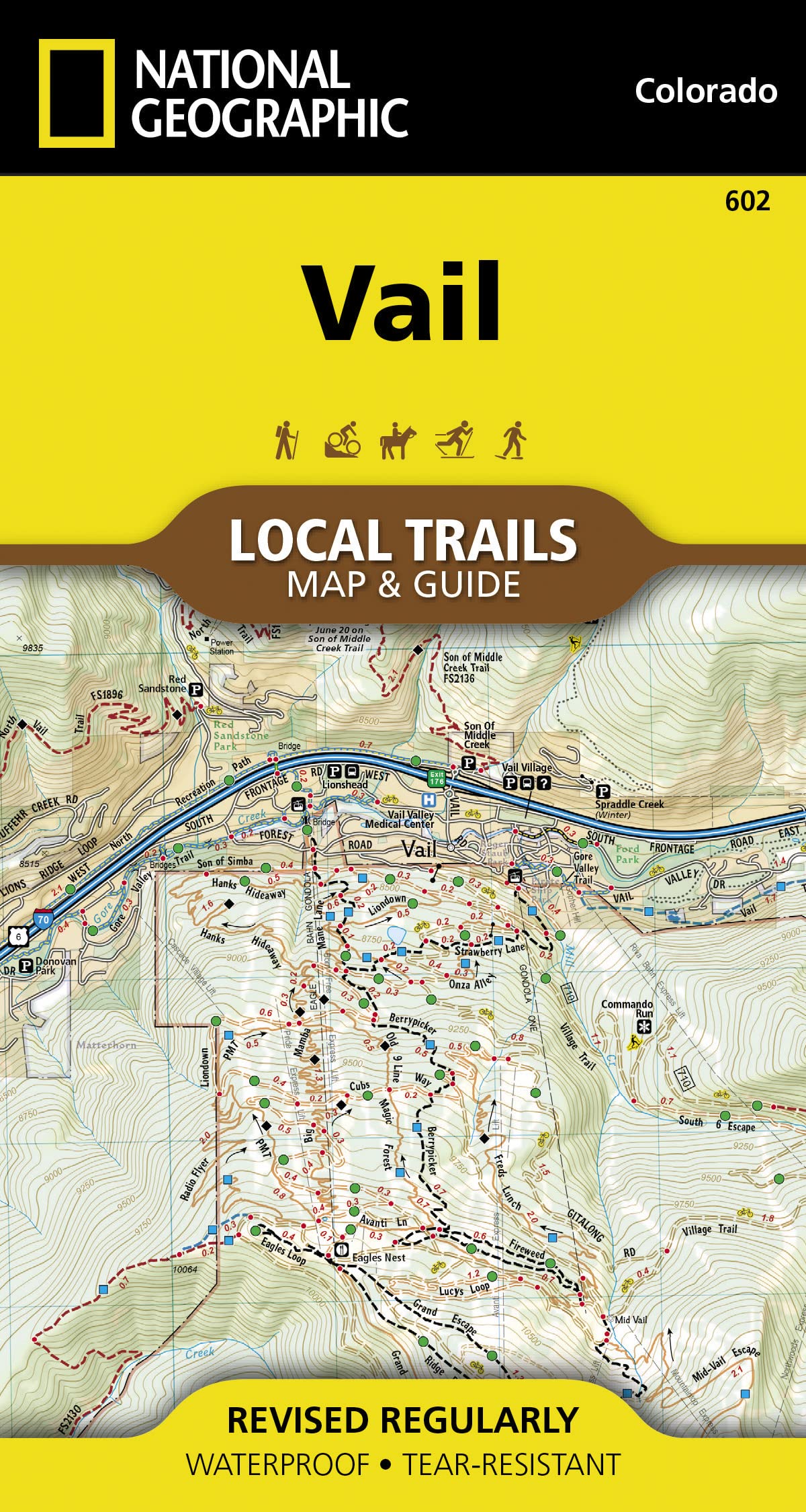 Vail Map [Local Trails] (National Geographic Trails Illustrated Map ...