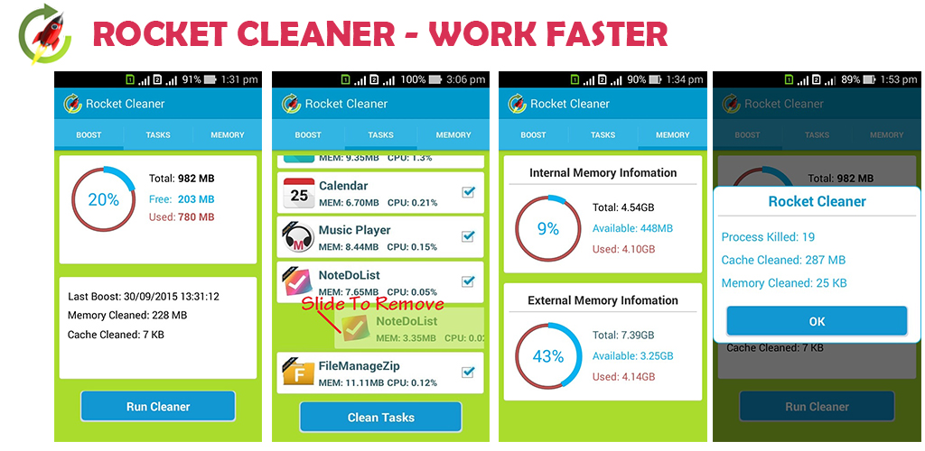Rocket Cleaner POWERFUL BOOST, CLEAN CACHE, NO INTERNET, COMPLETELY ...