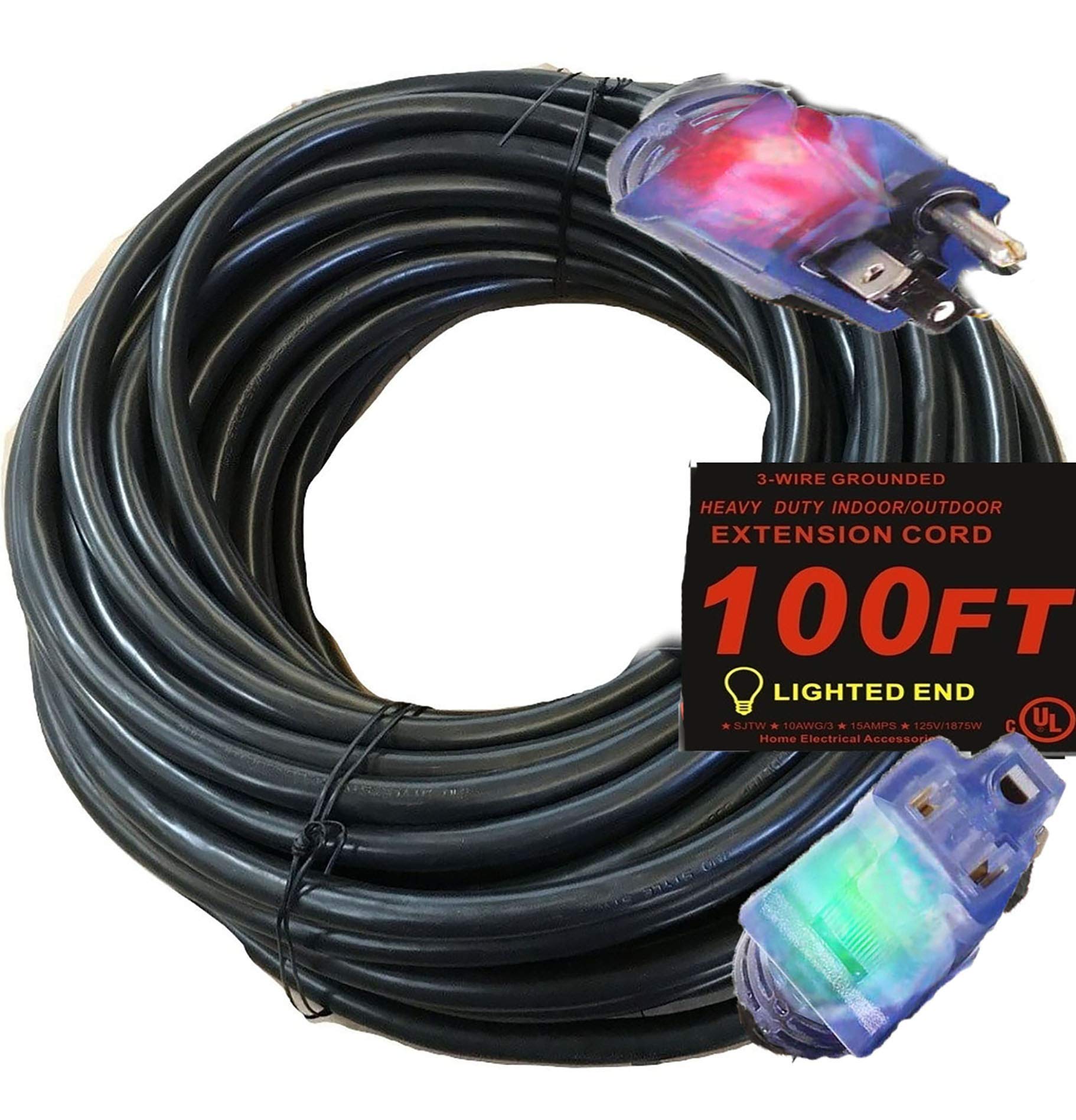 Buy Contractor Grade 100 Ft 10 Gauge Power Extension Cord 10 3 Plug