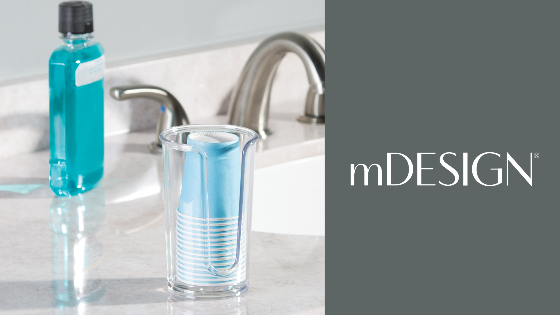 Watch mDesign - Modern living by Design - Cosmetic Cup Dispenser on ...