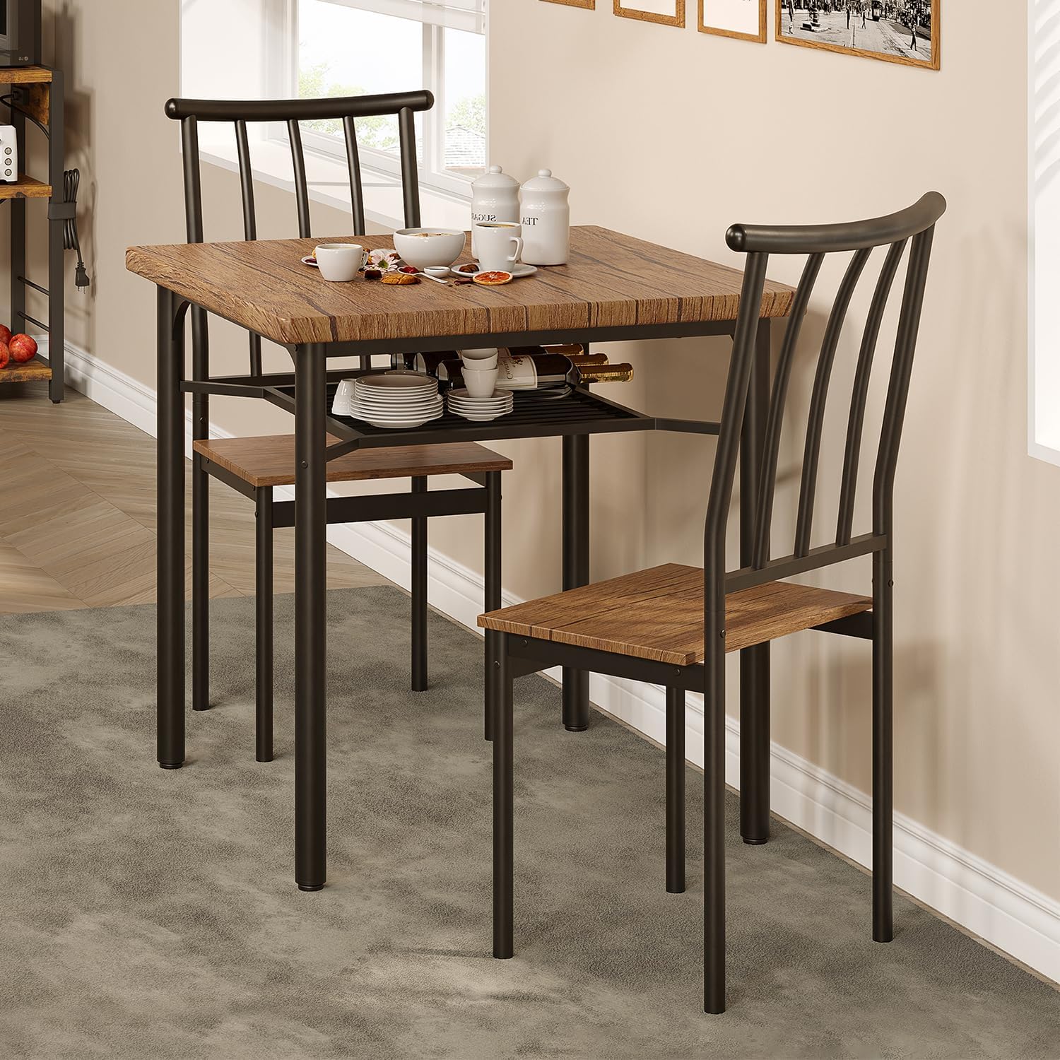 Amazon.com - CABIHOME Dining Table Set for 2, Kitchen Table Set for 2 ...