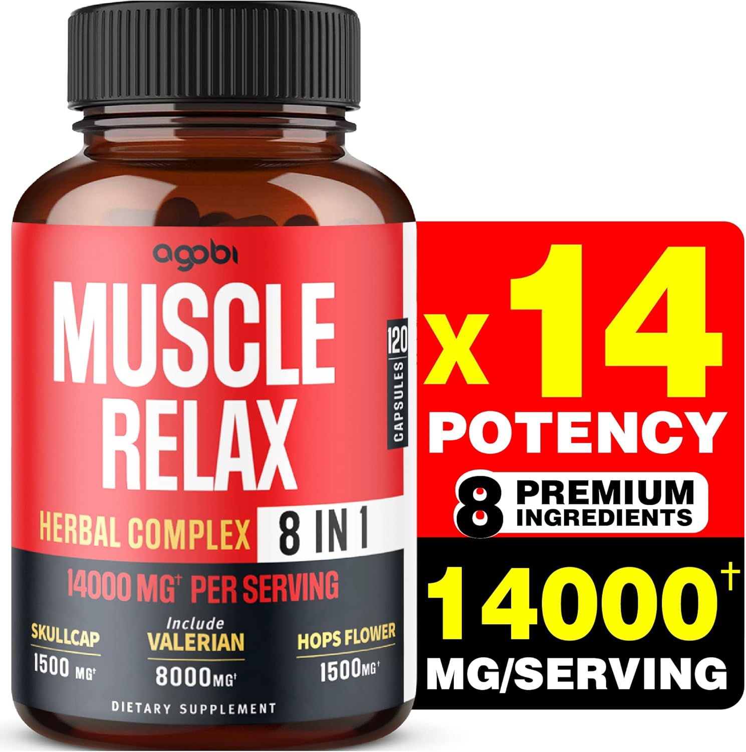 Amazon.com: 8in1 Muscle Relax Supplement 14000Mg - 2 Months for Mood ...