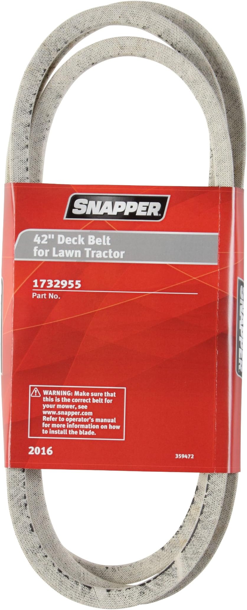 Amazon.com : Snapper 2016 42" Deck Belt for Lawn Tractor : Lawn Mower ...