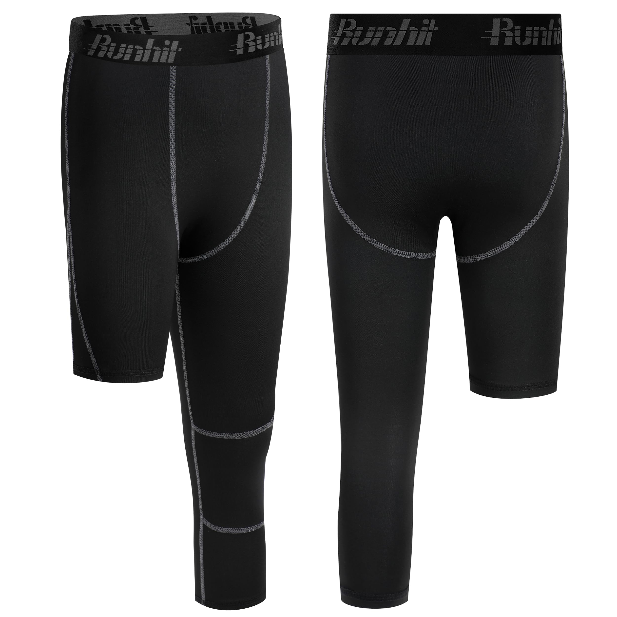 Snapklik.com : 2 Pack Youth Boys Compression Tights One Leg Athletic ...