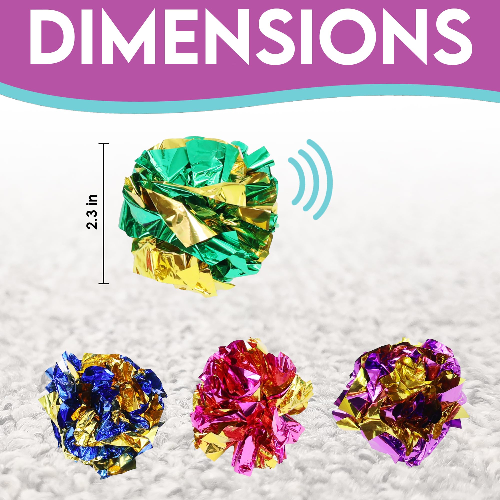 Snapklik.com : Mylar Balls Cat Toys - Fun, Crinkly Balls Are Perfect ...
