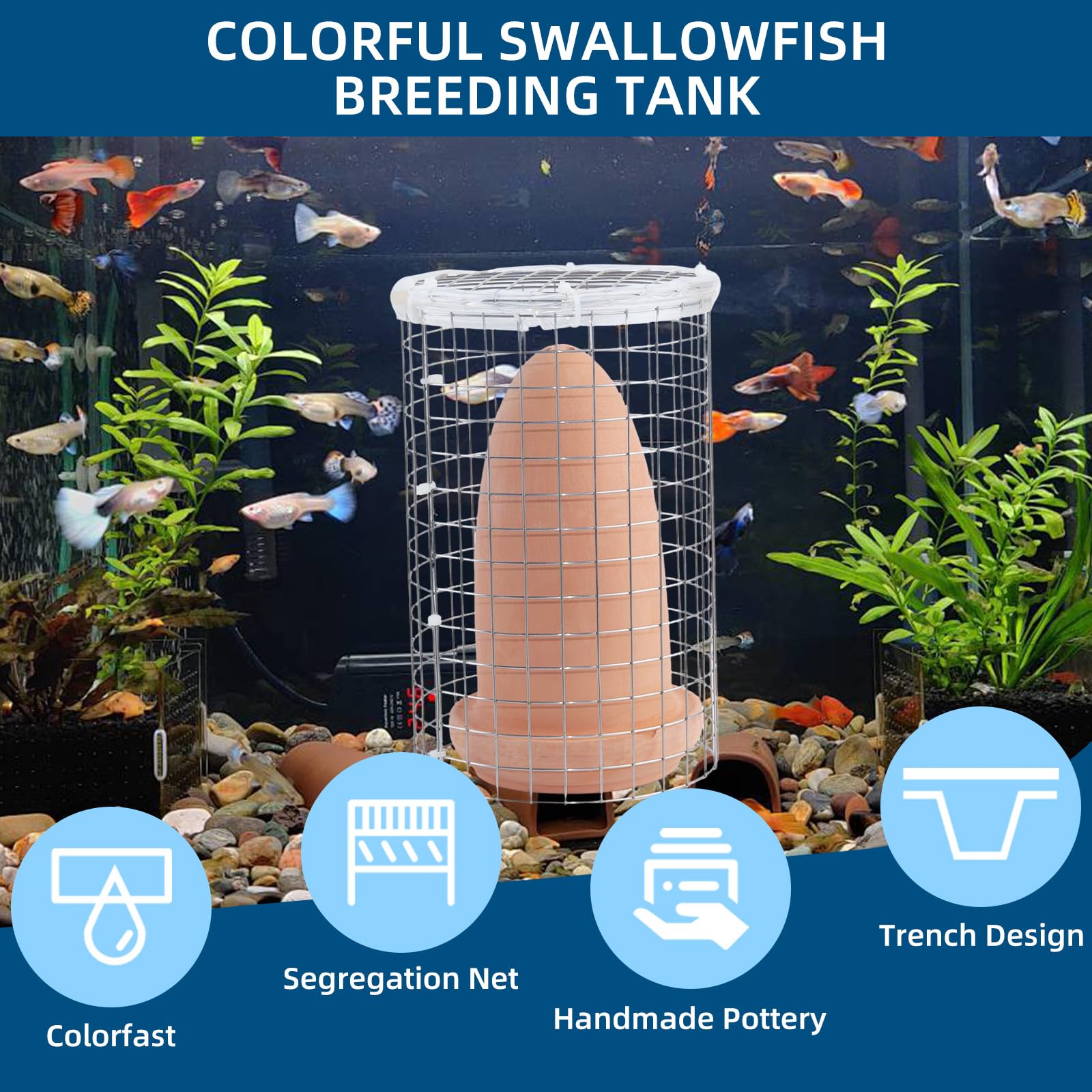 Snapklik.com : Breeding Cone For Angel Fish, Ceramic Spawning Breed Cone