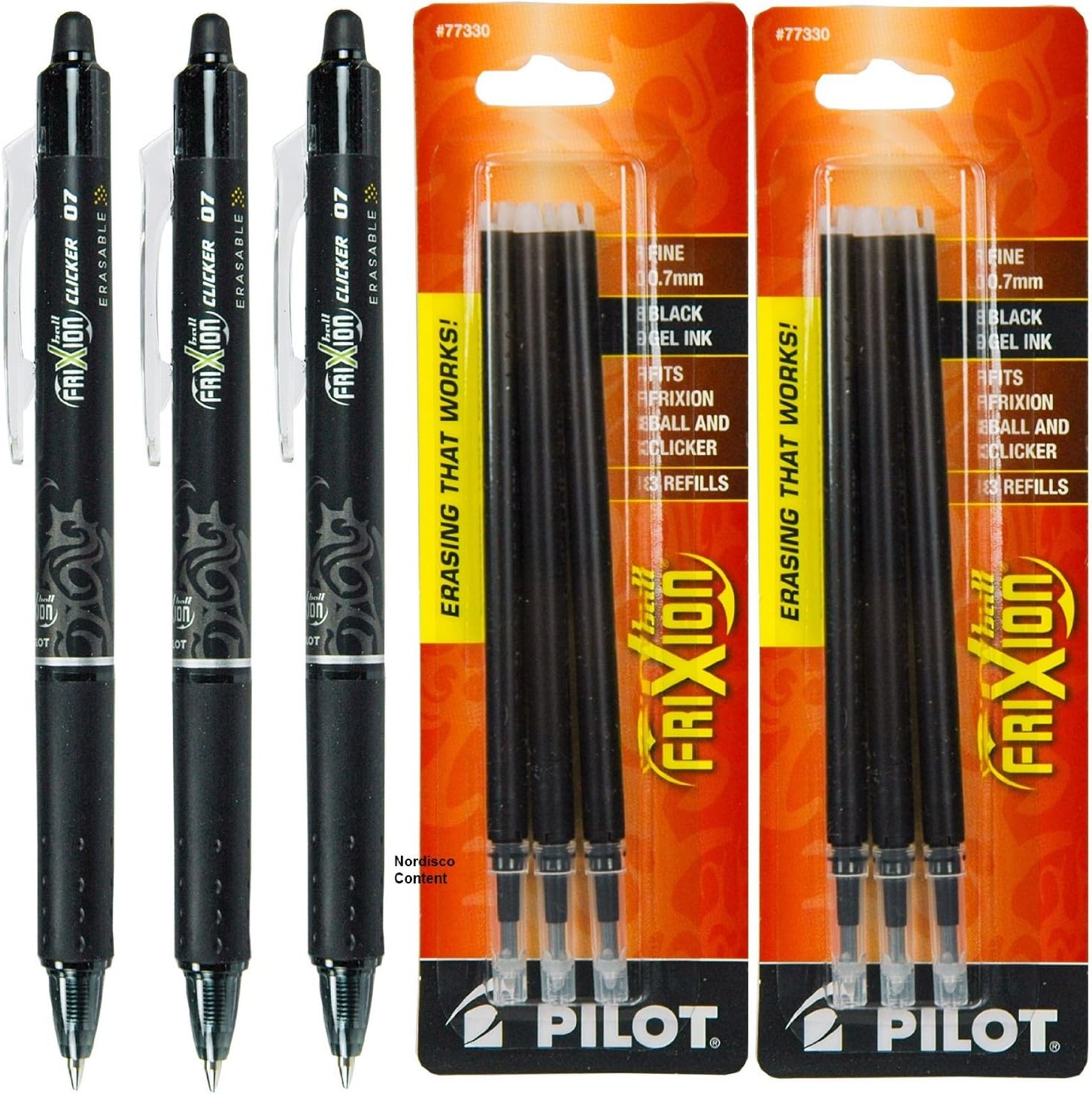 Amazon.com: Pilot Frixion Clicker Retractable Erasable Black Gel Ink ...