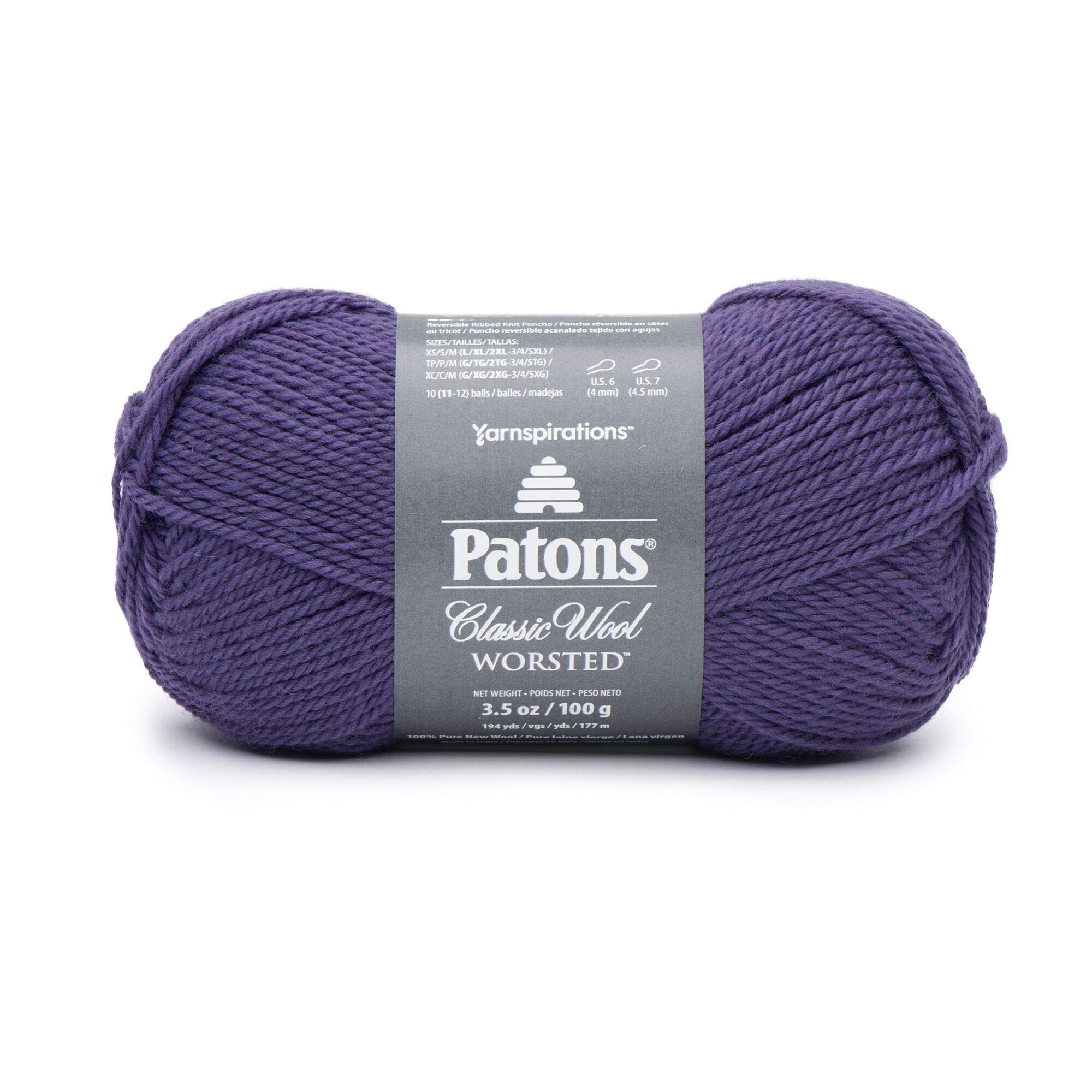Amazon.com: Patons Classic Wool Yarn, Pansy