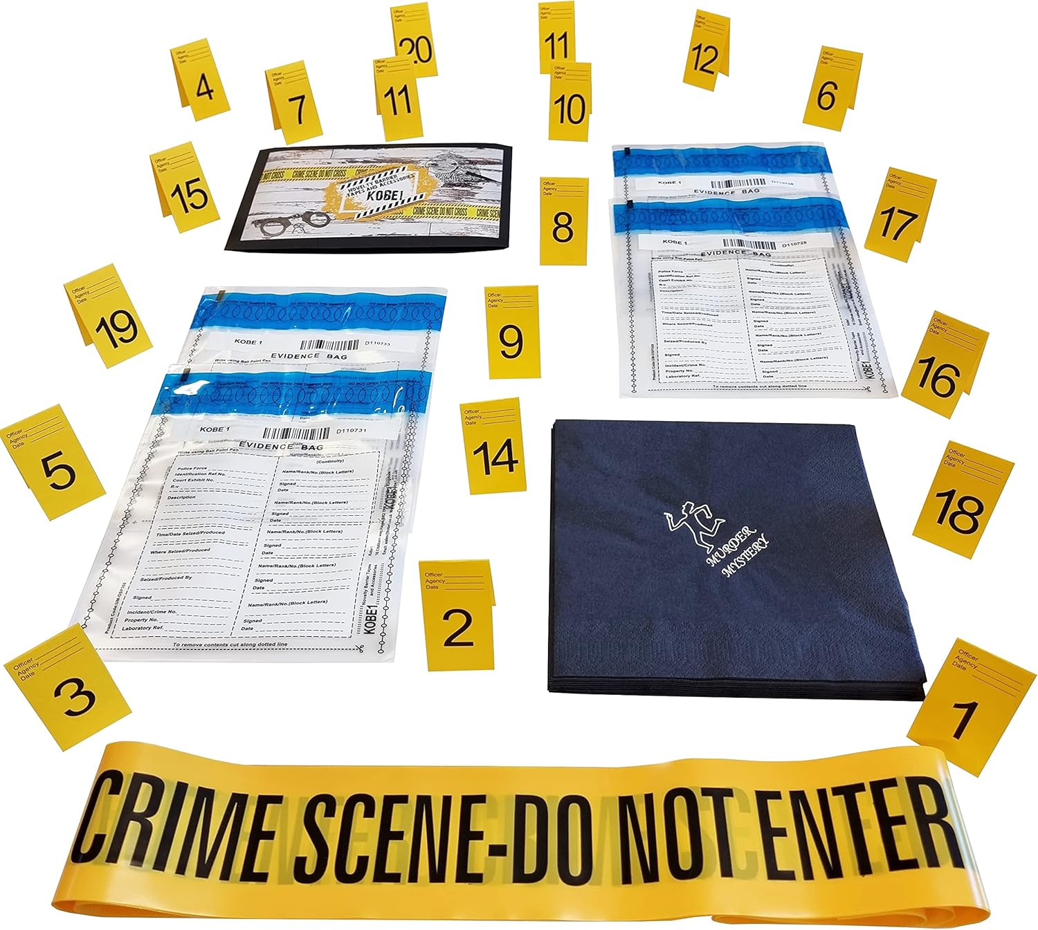 Kobe1 Crime Scene Murder Mystery Kit - Photo Evidence Cards(1-10),Crime ...