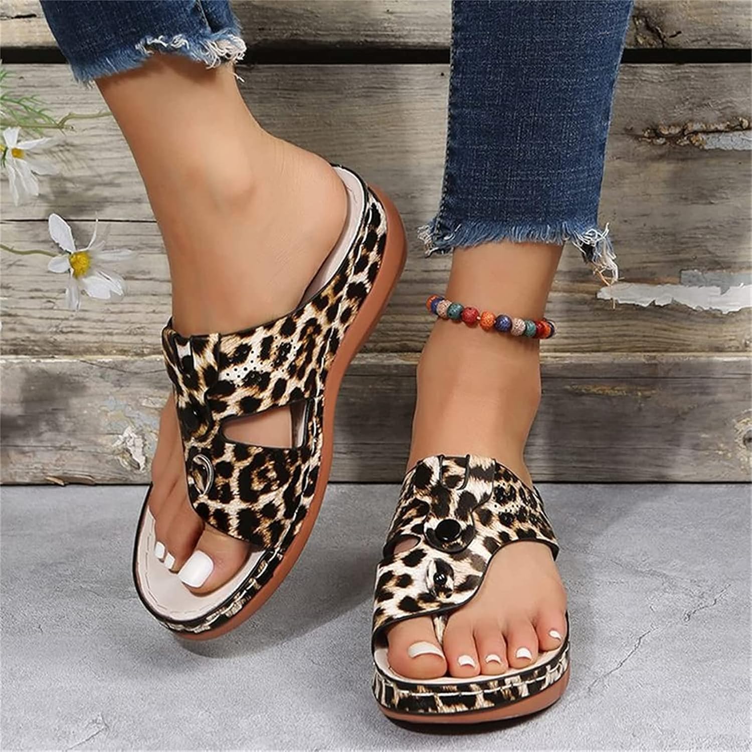 Amazon.com: ISZI Orthotic Flip Flops Women Arch Support Comfort Walking PU Leather Shoes ...