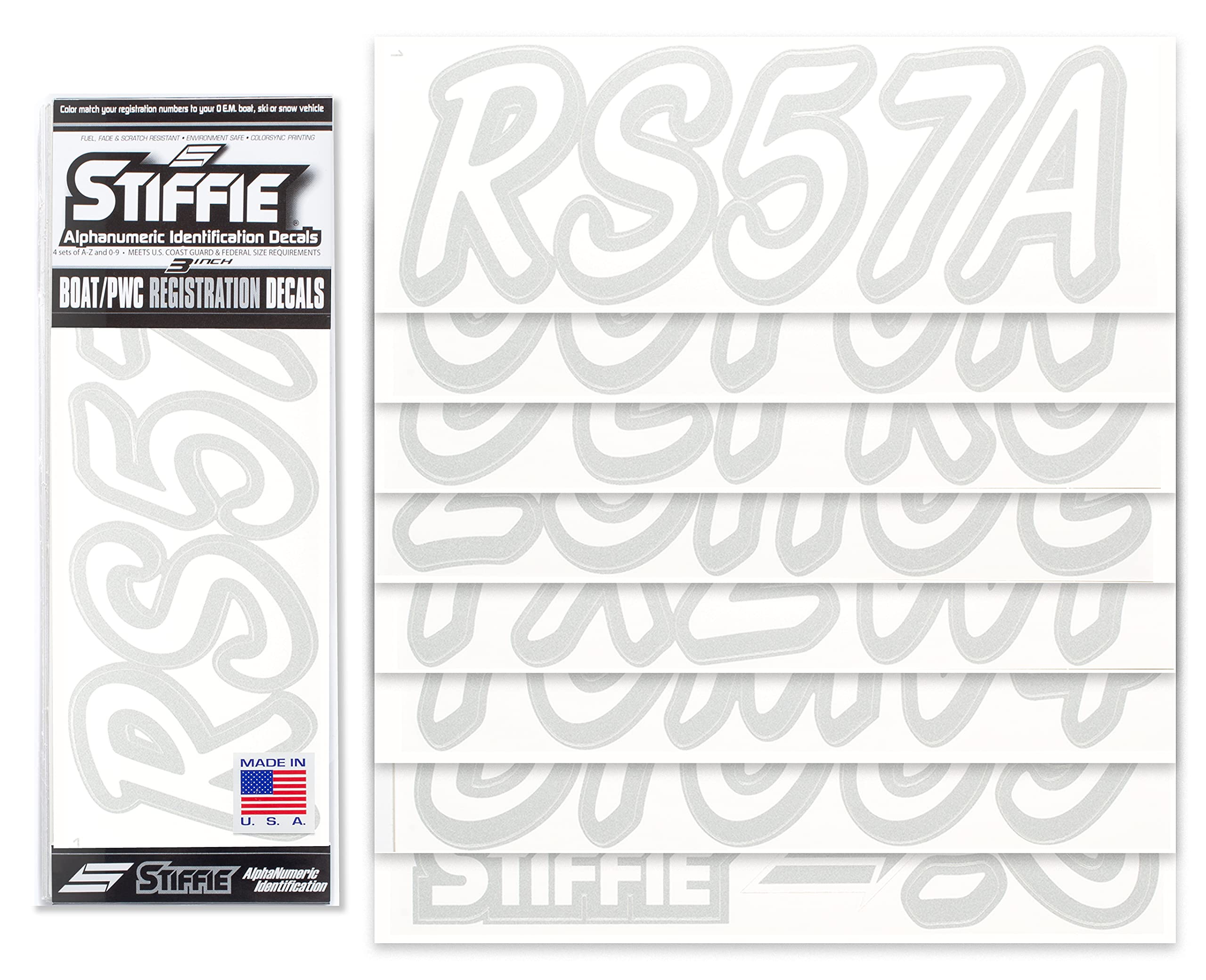 Snapklik.com : Whipline Solid White/Silver 3 Alpha-Numeric Registration ...