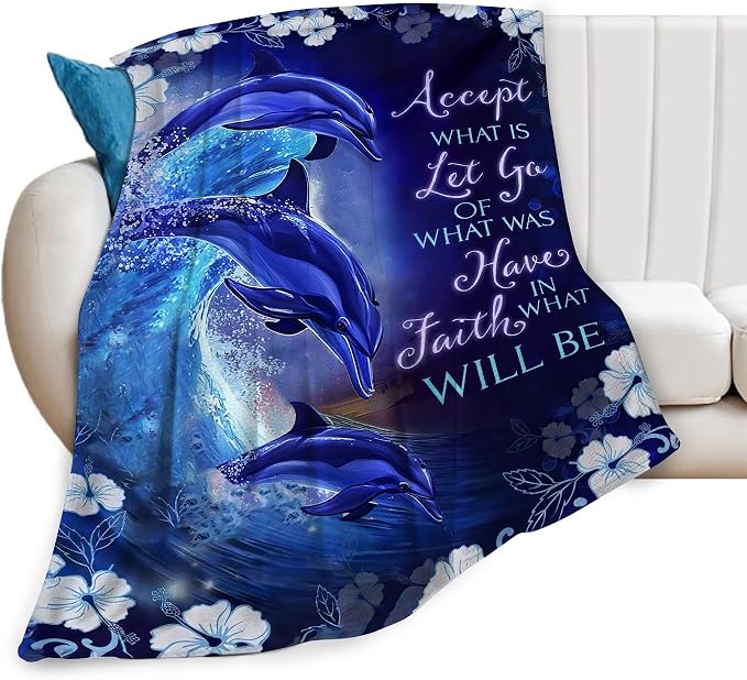 Amazon.com: Dolphin Throw Blanket Dolphin Gifts Sea Ocean Animal ...