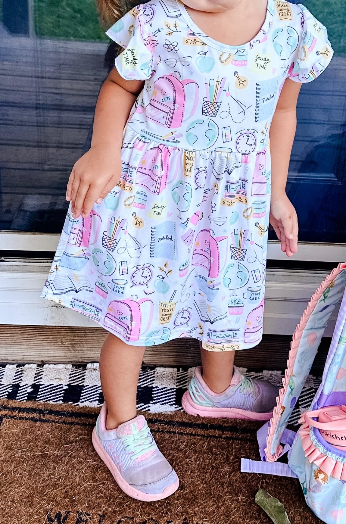 Amazon.com: JONGOS Toddler Girls Back to School Pencil Dress Causal ...