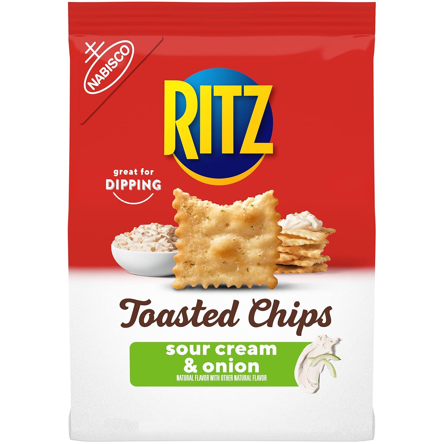 Amazon.com: RITZ Toasted Chips Sour Cream and Onion Crackers, 8.1 oz