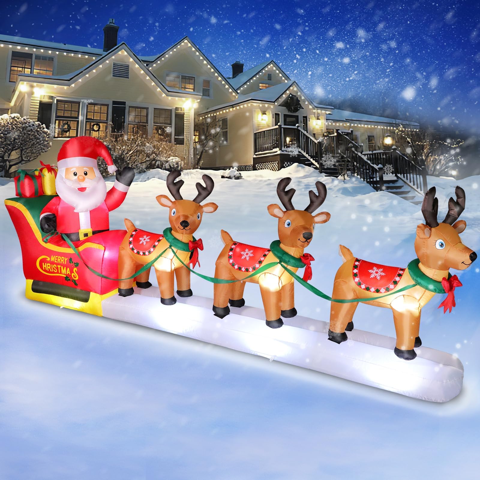 Amazon.com: Fayavoo 10FT Christmas Inflatables Outdoor Decorations ...