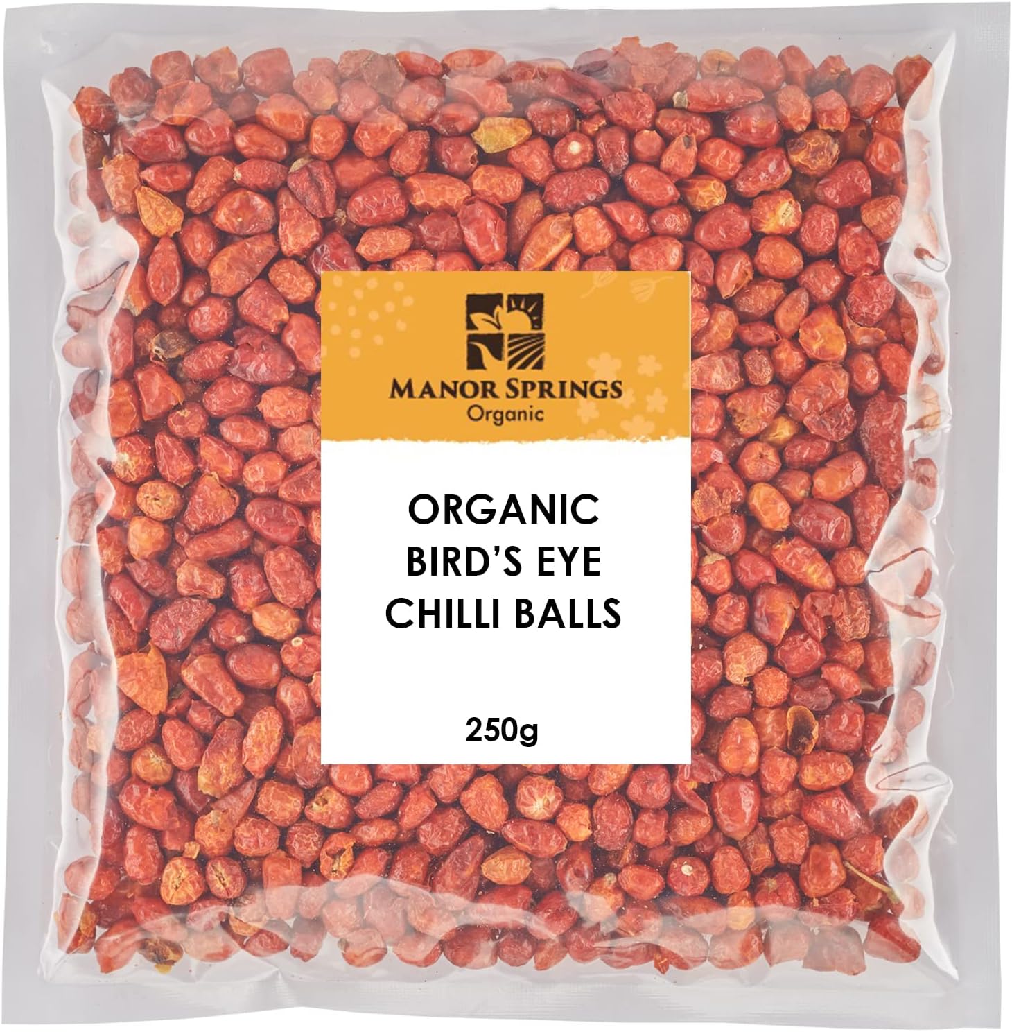 Organic Birds Eye Chilli Balls 250g by Manor Springs Organic : Amazon ...