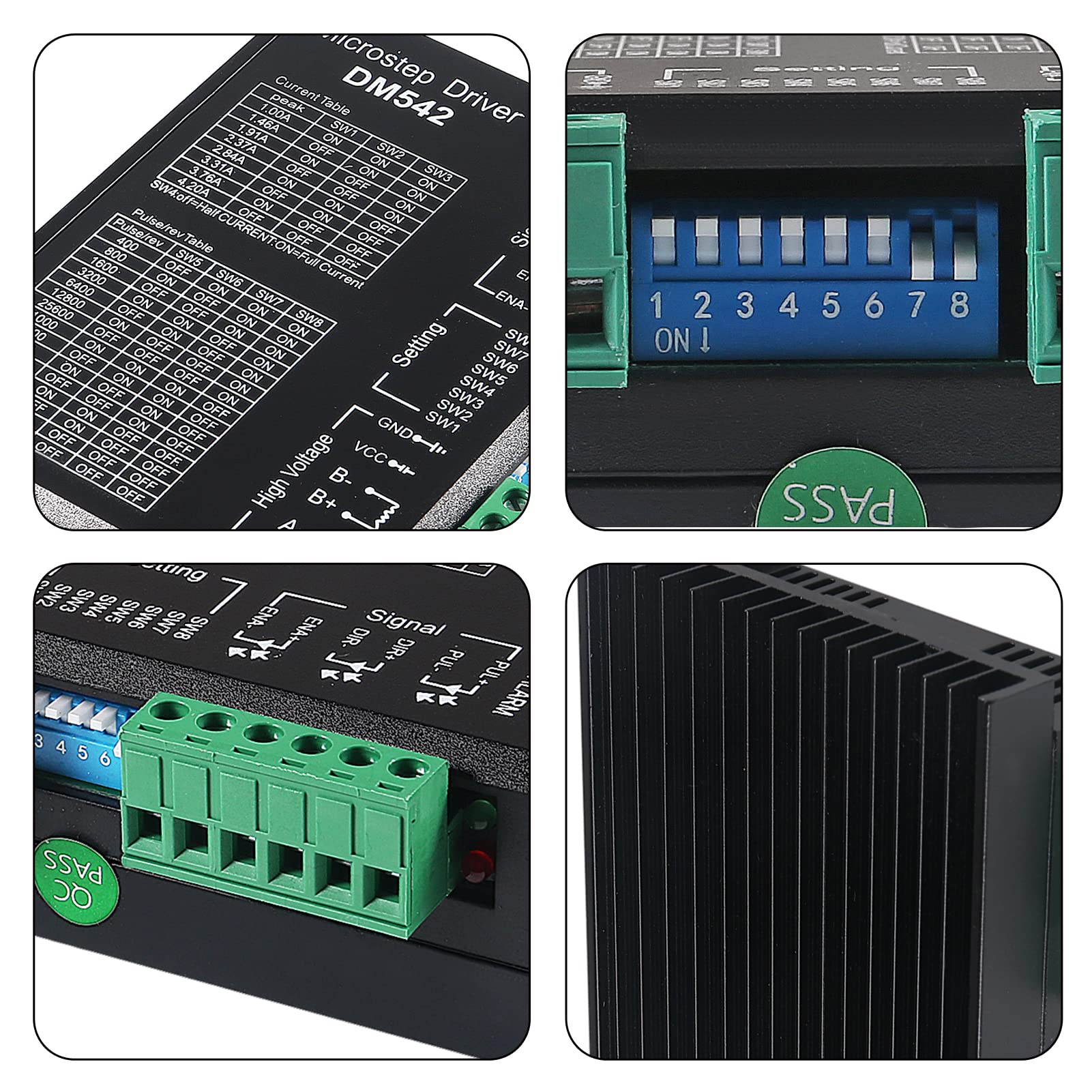 Snapklik.com : Stepper Motor Driver DM542, DC 20-50V DM542 2-Phase 128 ...