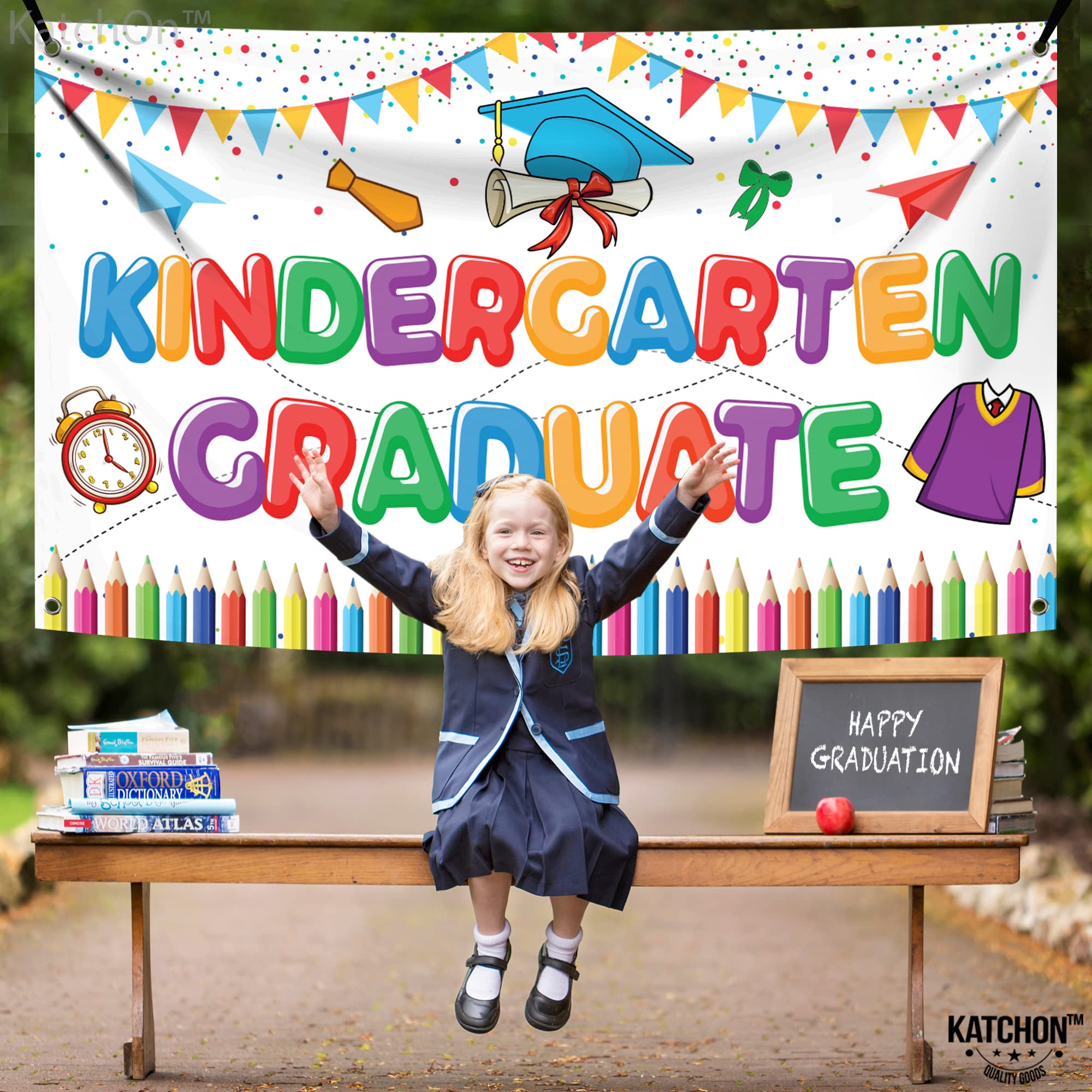 Buy KatchOn, Kindergarten Graduation Backdrop - 72x44 Inch | Grad ...
