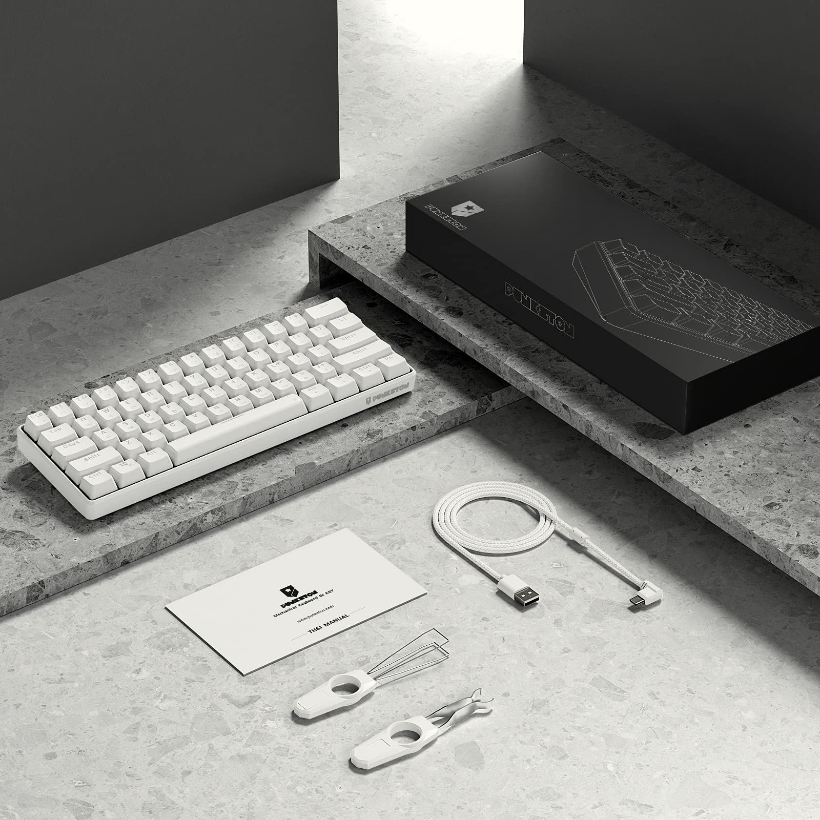 Punkston TH61 60% Mechanical Gaming Keyboard,RGB Backlit Wired Ultra ...