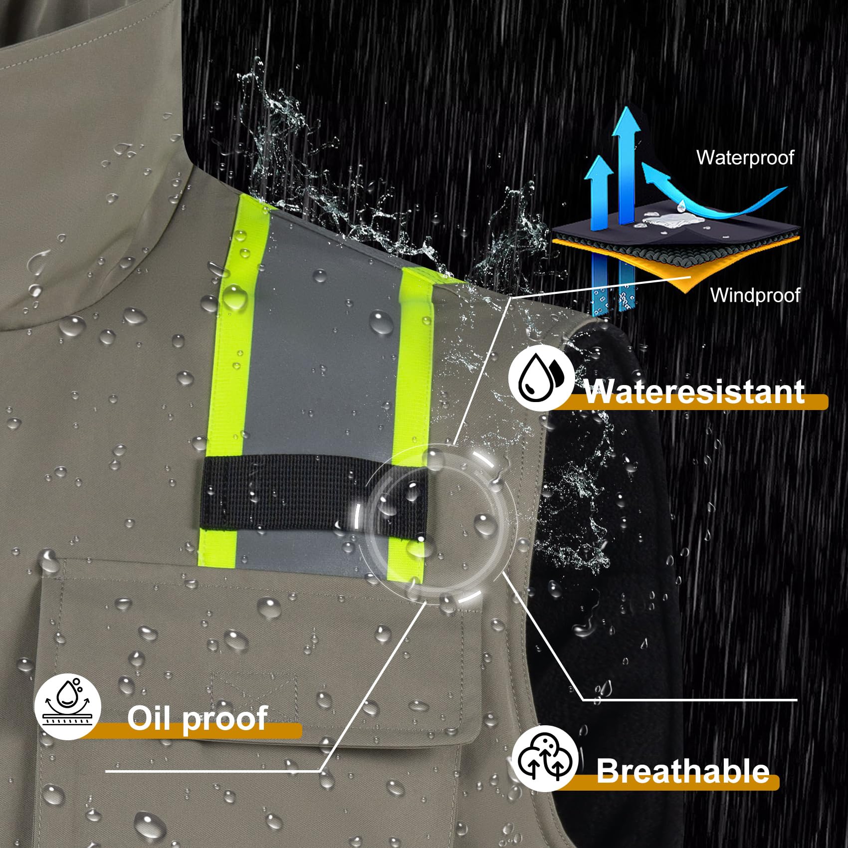 Snapklik.com : VENDACE Safety Vest High Visibility Reflective Fleece ...