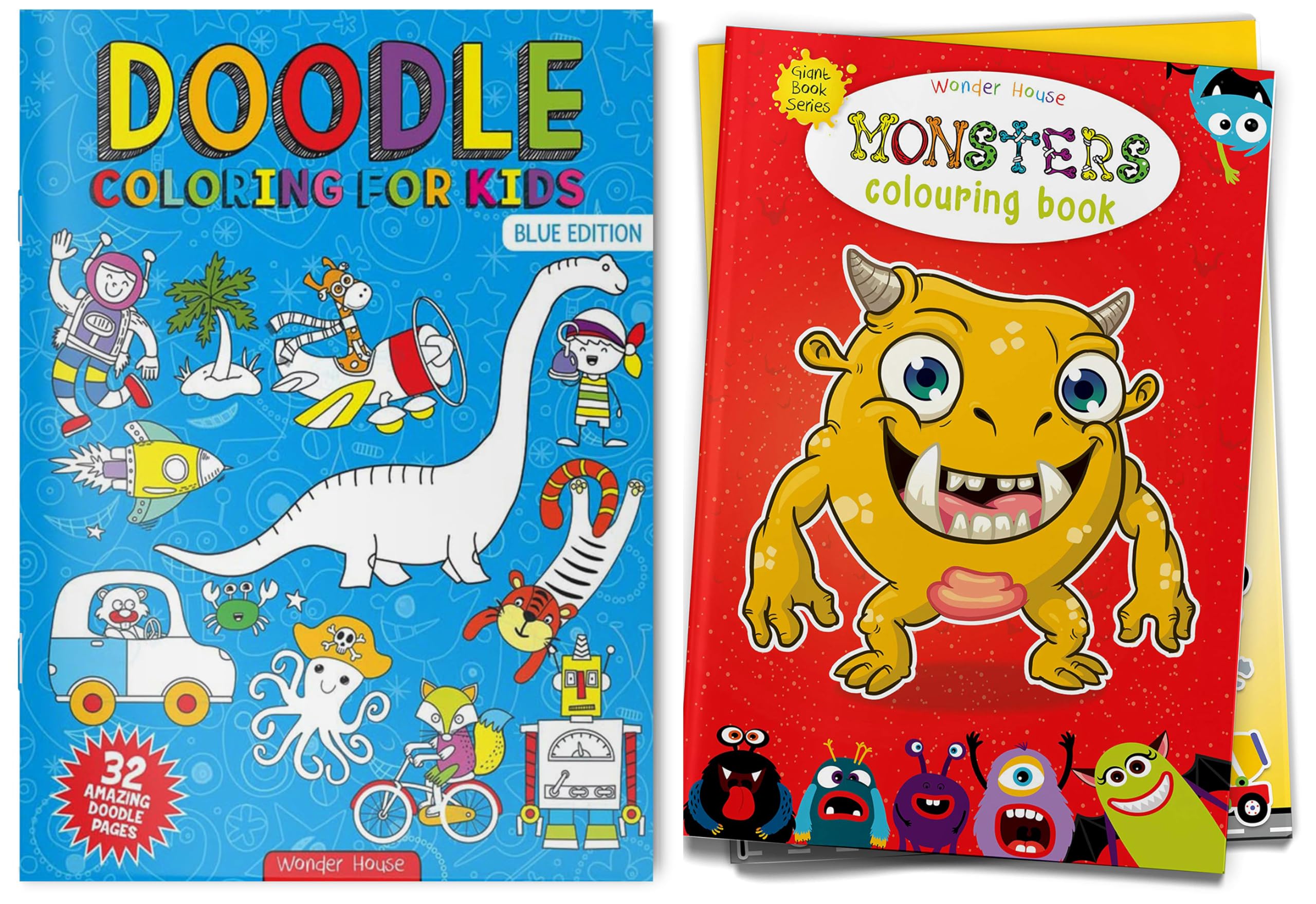 Buy Monster Colouring Book (Giant Book Series): Jumbo Sized Colouring ...