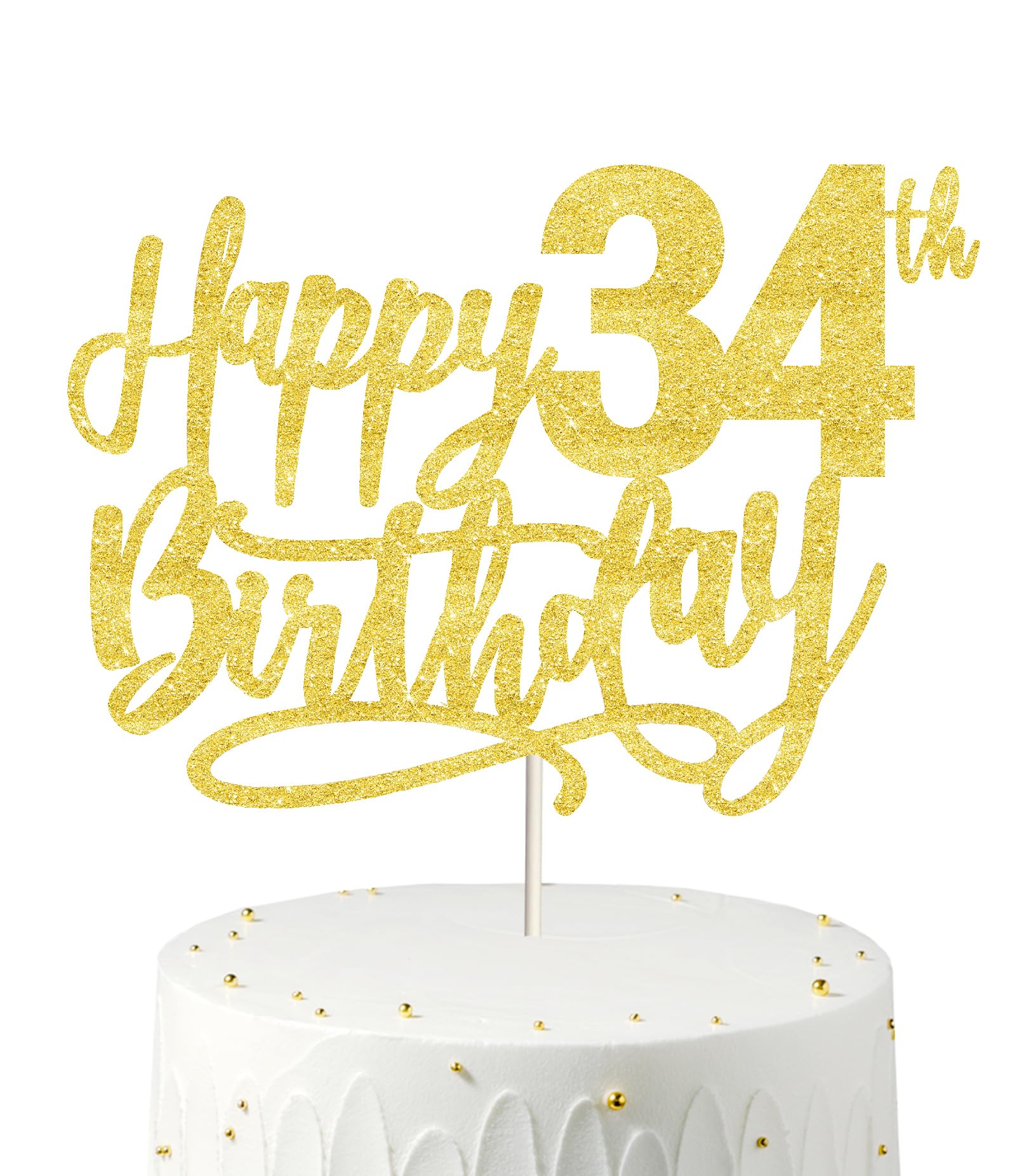 Snapklik.com : 34 Birthday Cake Toppers,34th Birthday Decorations, 34th ...