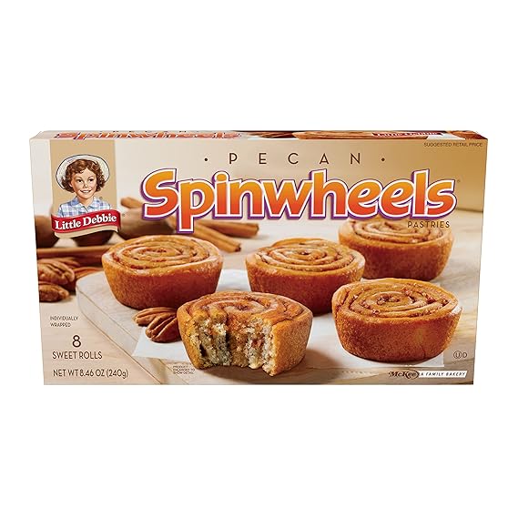Amazon.com: Little Debbie Pecan Spinwheels (8 sweet rolls in 1 box ...