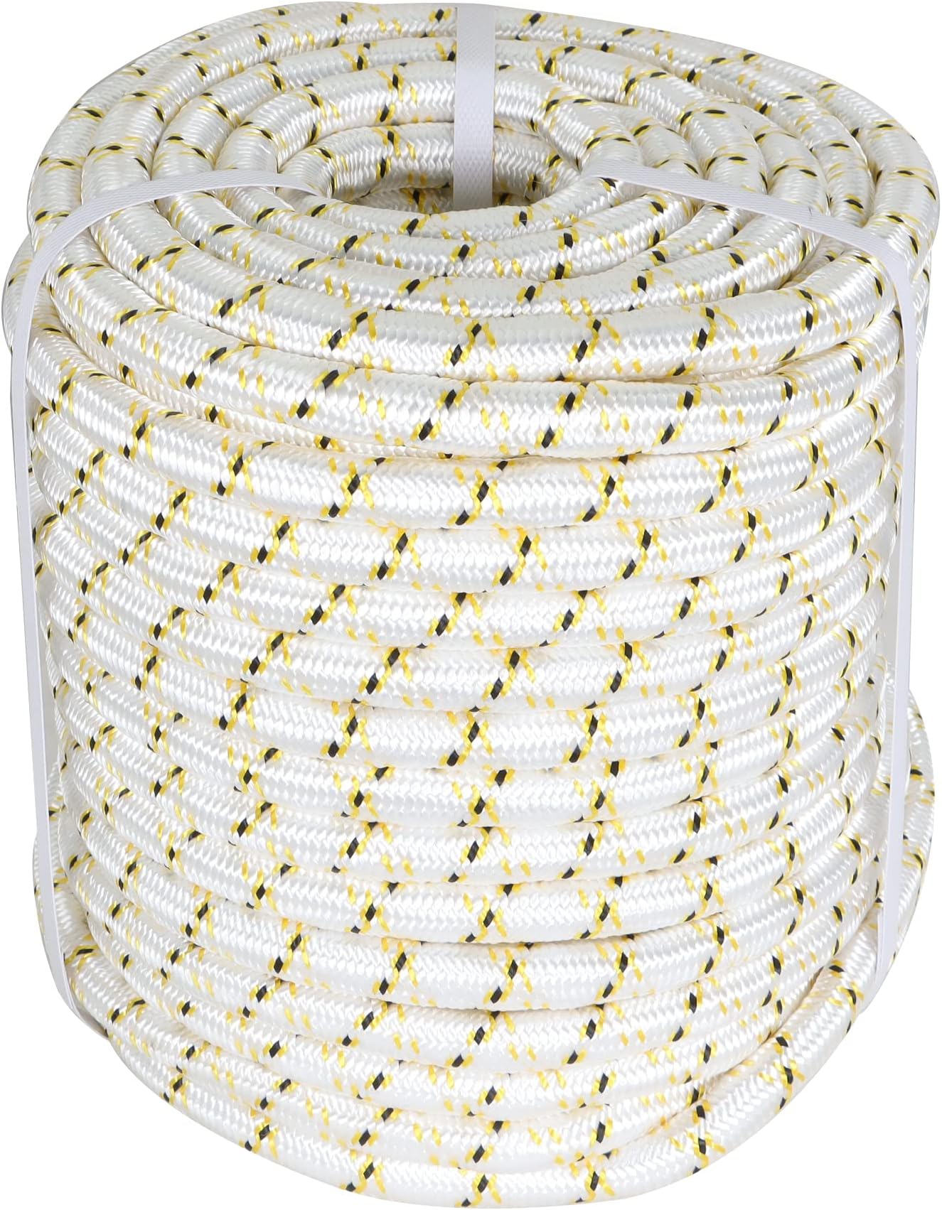 3/4 Inch by 150 Feet 12 Carrier 24 Strand Arborist Bull Rope, White ...