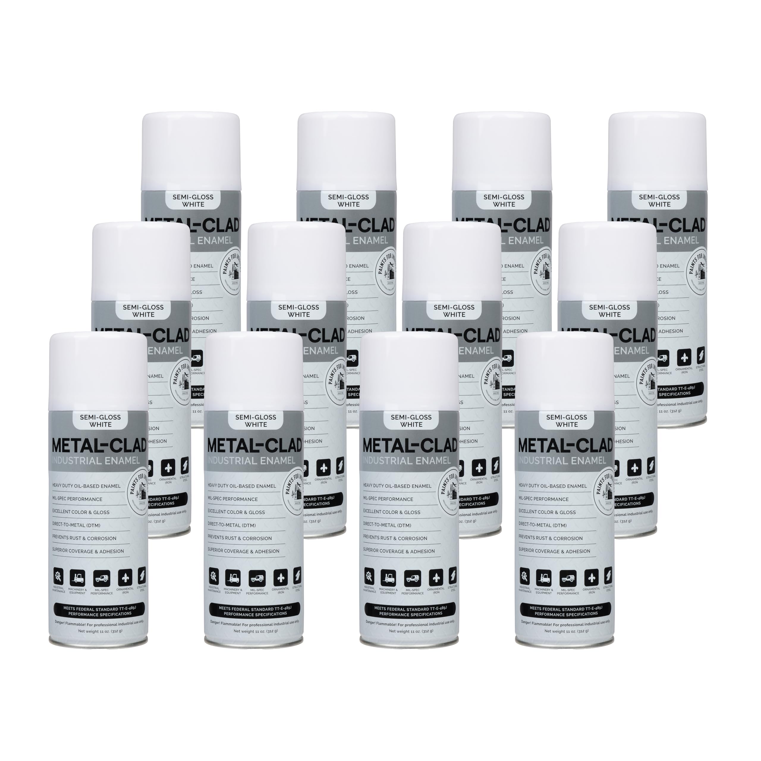METAL-CLAD Paints For Industry Industrial Enamel, Aerosol Spray Paint ...