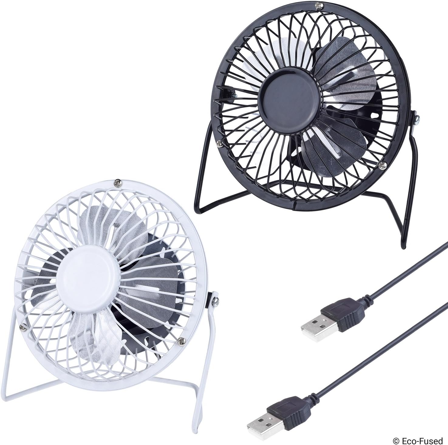 Amazon.com: USB Fan (2x) - Table / Desk Model - Adjustable Angle - On ...