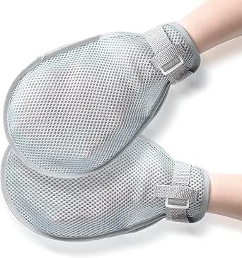 Dementia Hand Restraint Gloves 2Pack Unisex Anti Scratch Hand Glove for ...