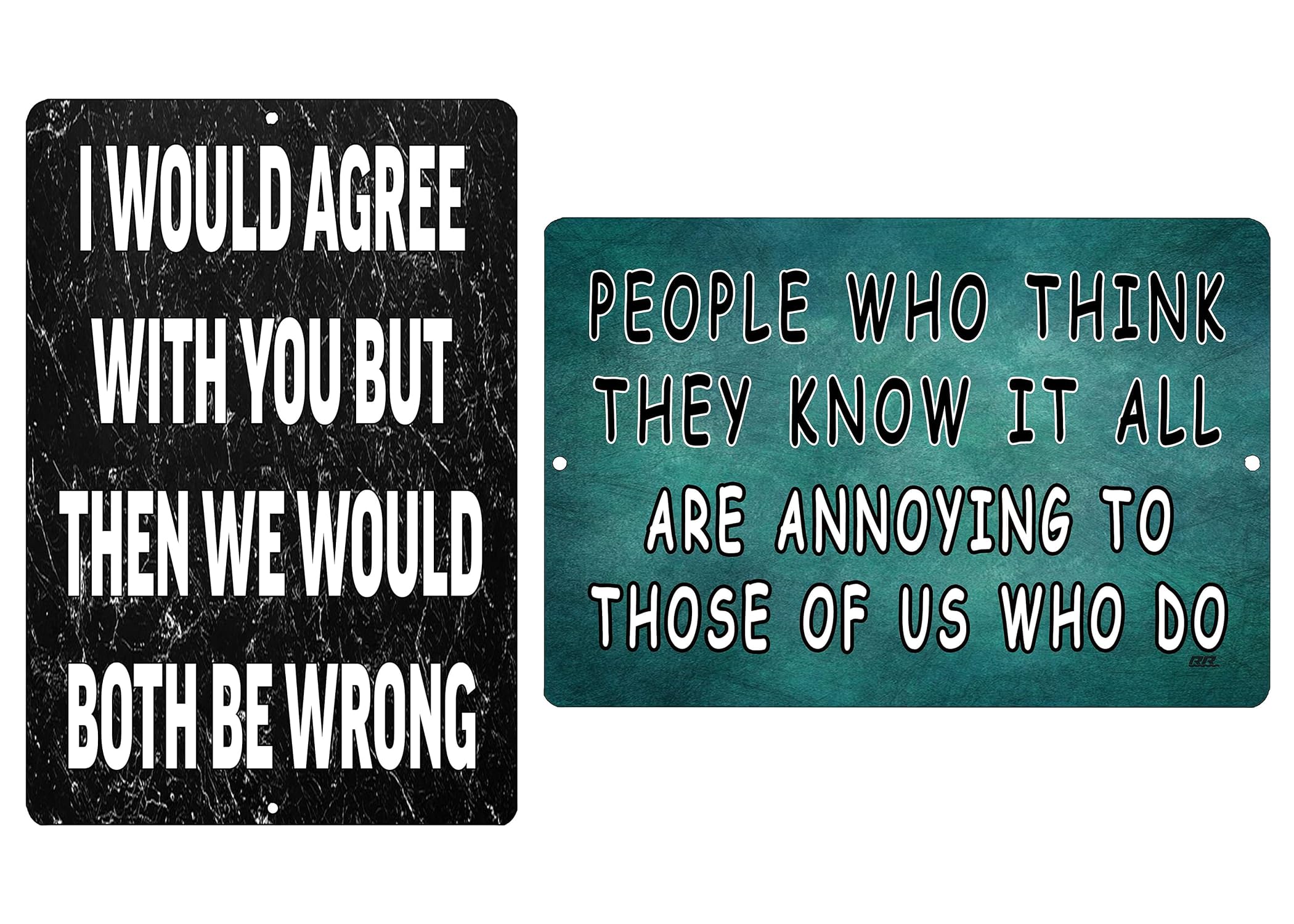 Amazon.com: Rogue River Tactical Funny Sarcastic Metal Tin Sign Bundle ...