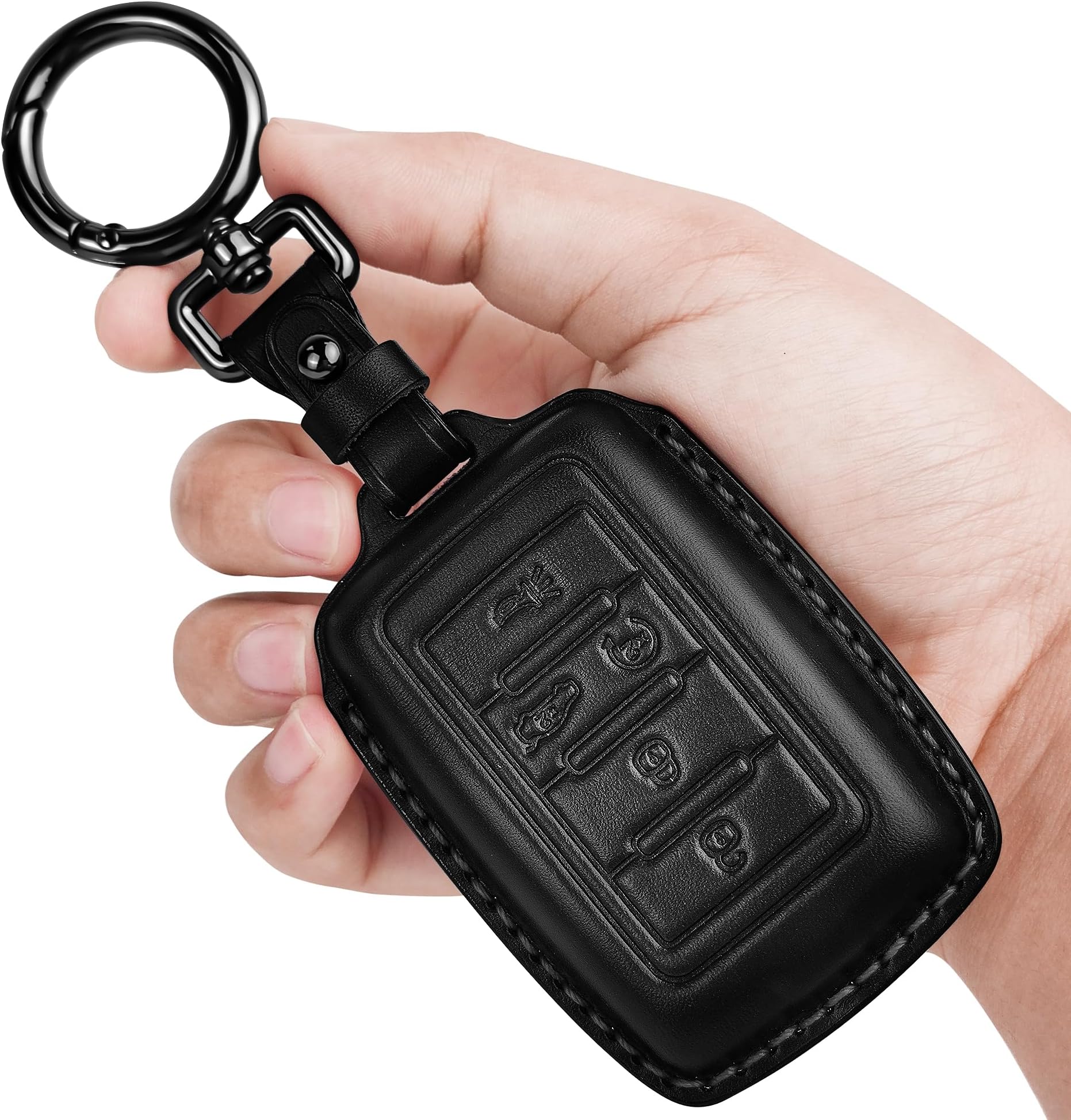 Amazon.com: Tukellen for Jeep Key Fob Cover Leather,Leather Key Case ...