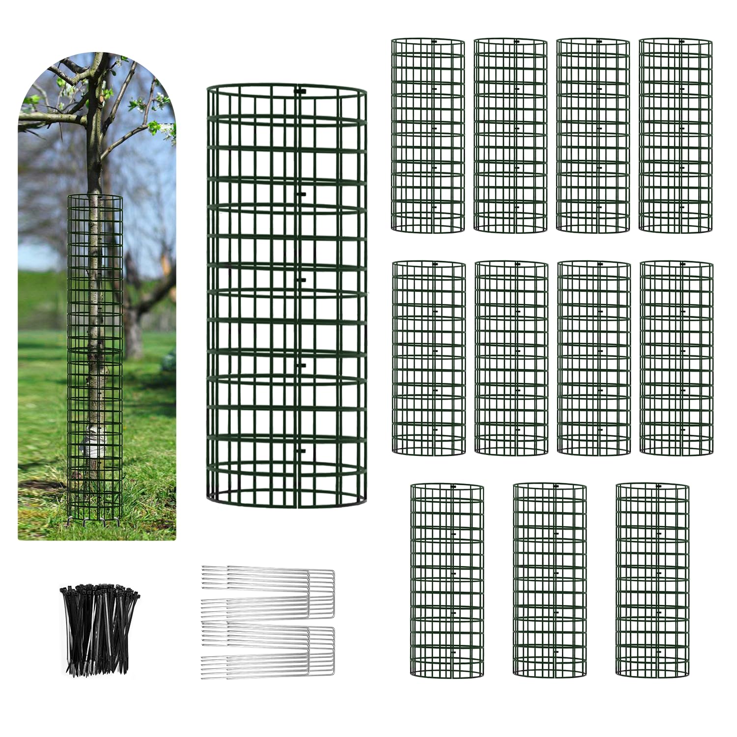 Amazon.com : Tree Trunk Protector, 12 Pack Metal Mesh Tree Bark ...
