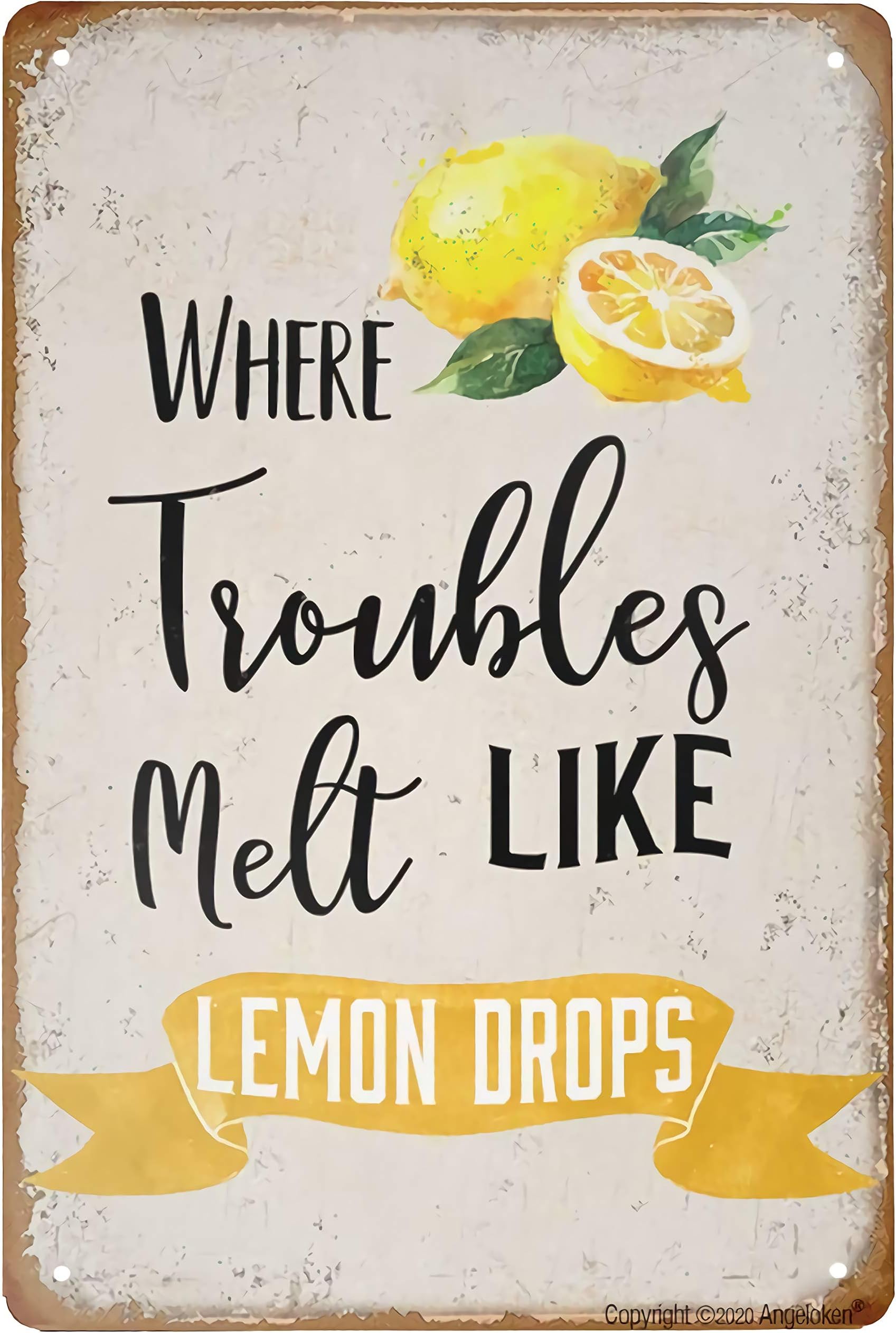 Amazon.com: GSS Designs Where Trouble Melt Like Lemon Drops Metal Tin ...