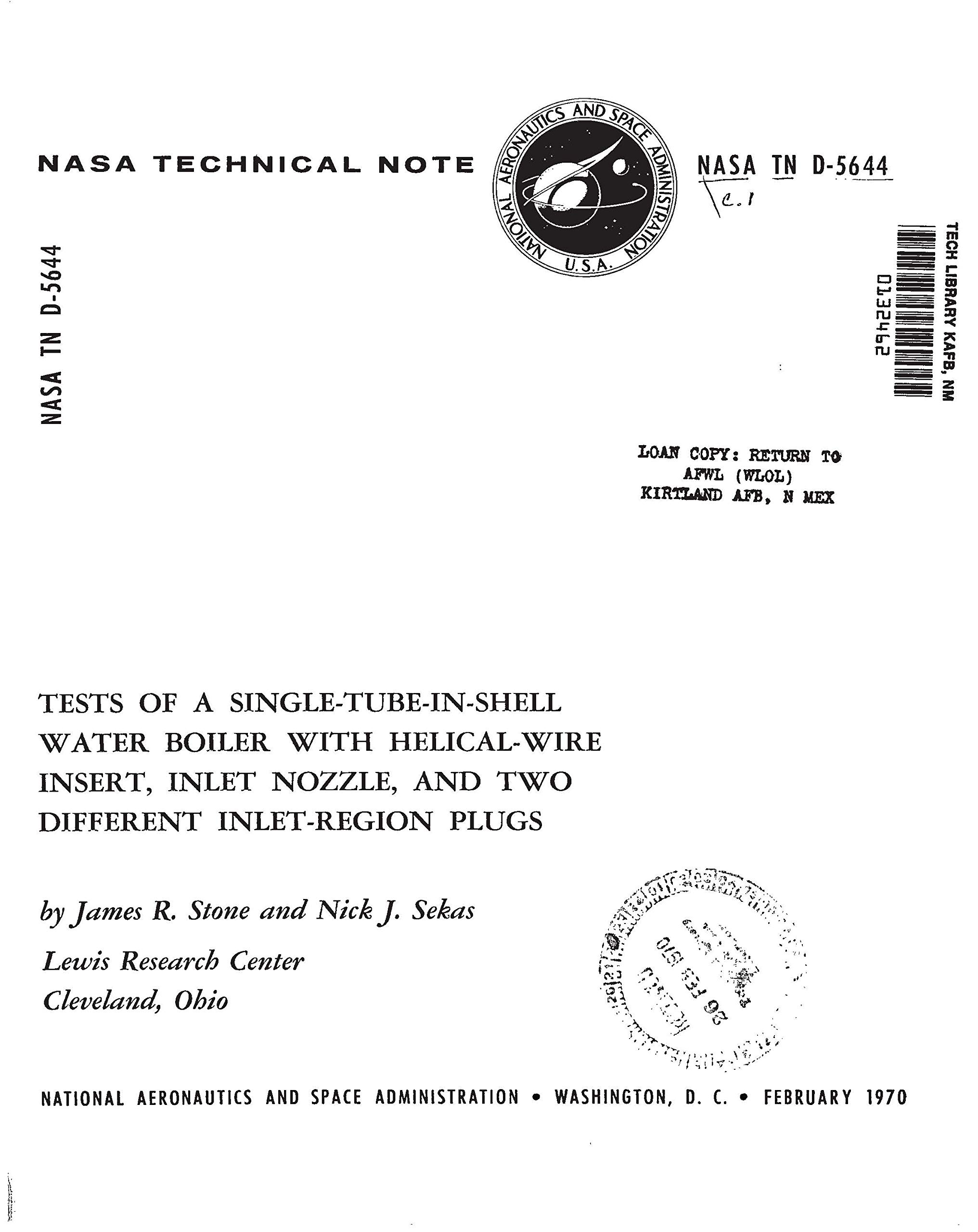 Buy Tests of a single-tube-in-shell water boiler with helical-wire ...