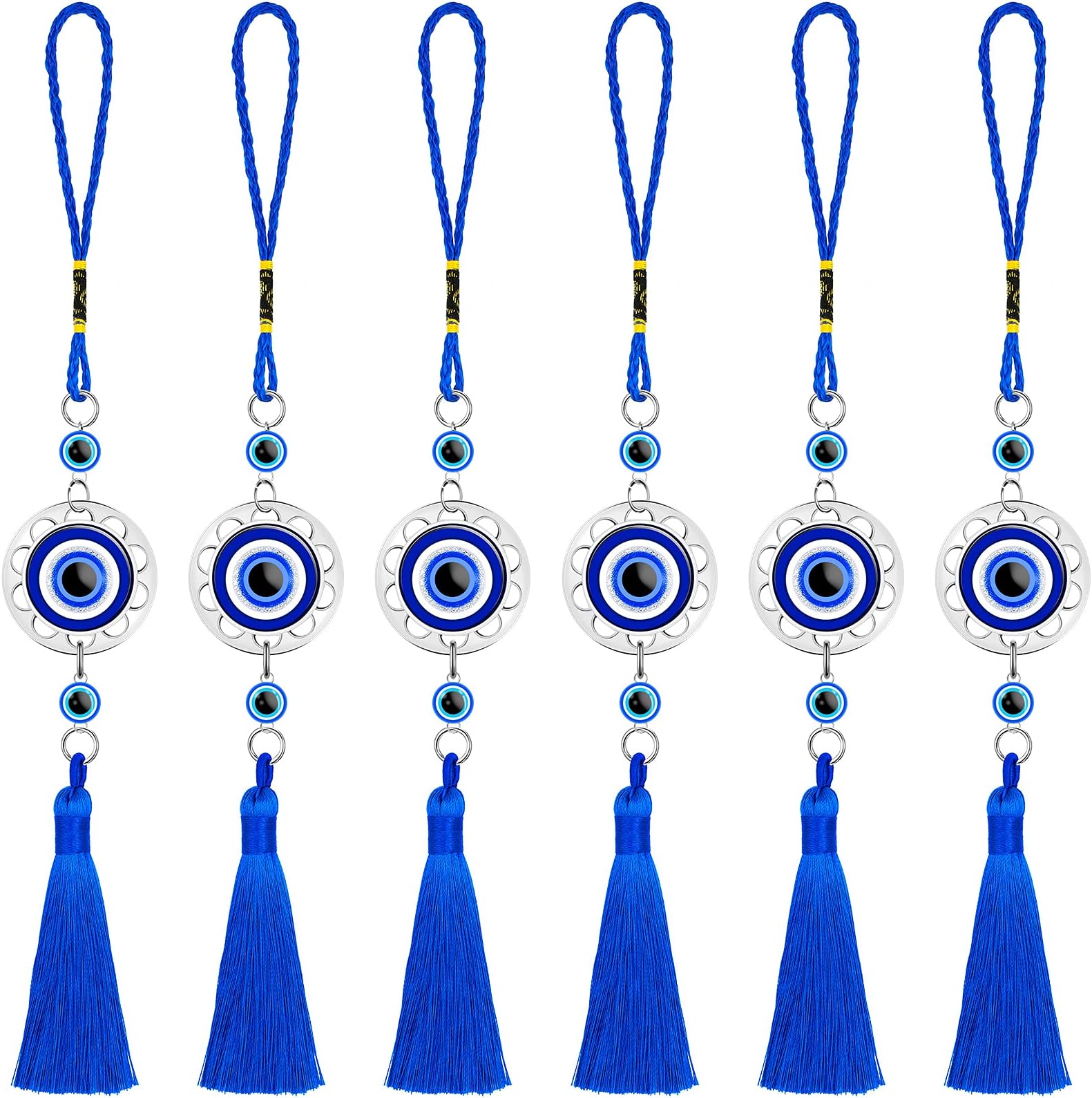 Amazon.com: Skylety 12 Set Turkish Blue Evil Eye Charms Glass Evil Eye ...