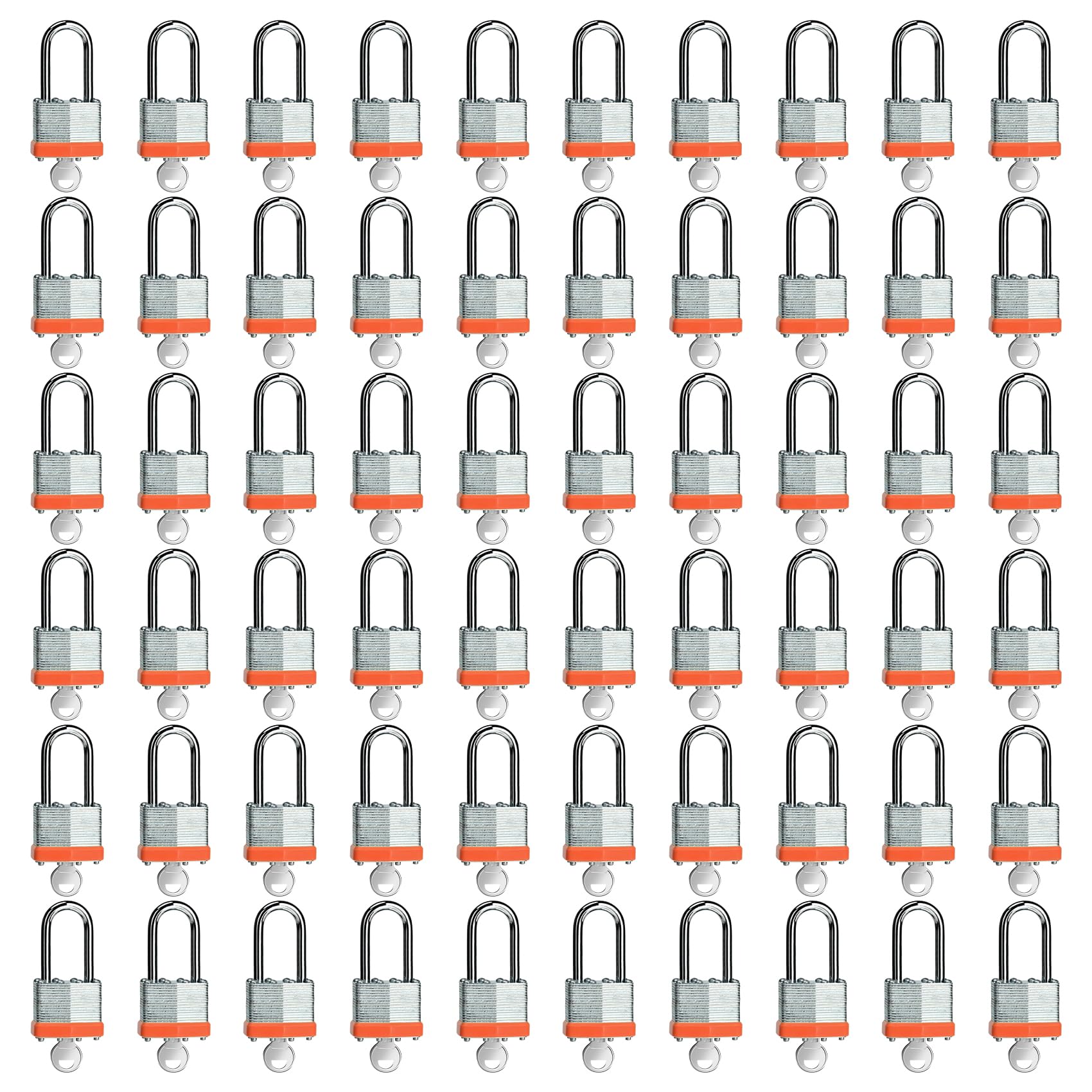 LQYN 60 Pack Laminated Keyed Padlock (1-9/16", 40mm), Keyed Alike Locks ...