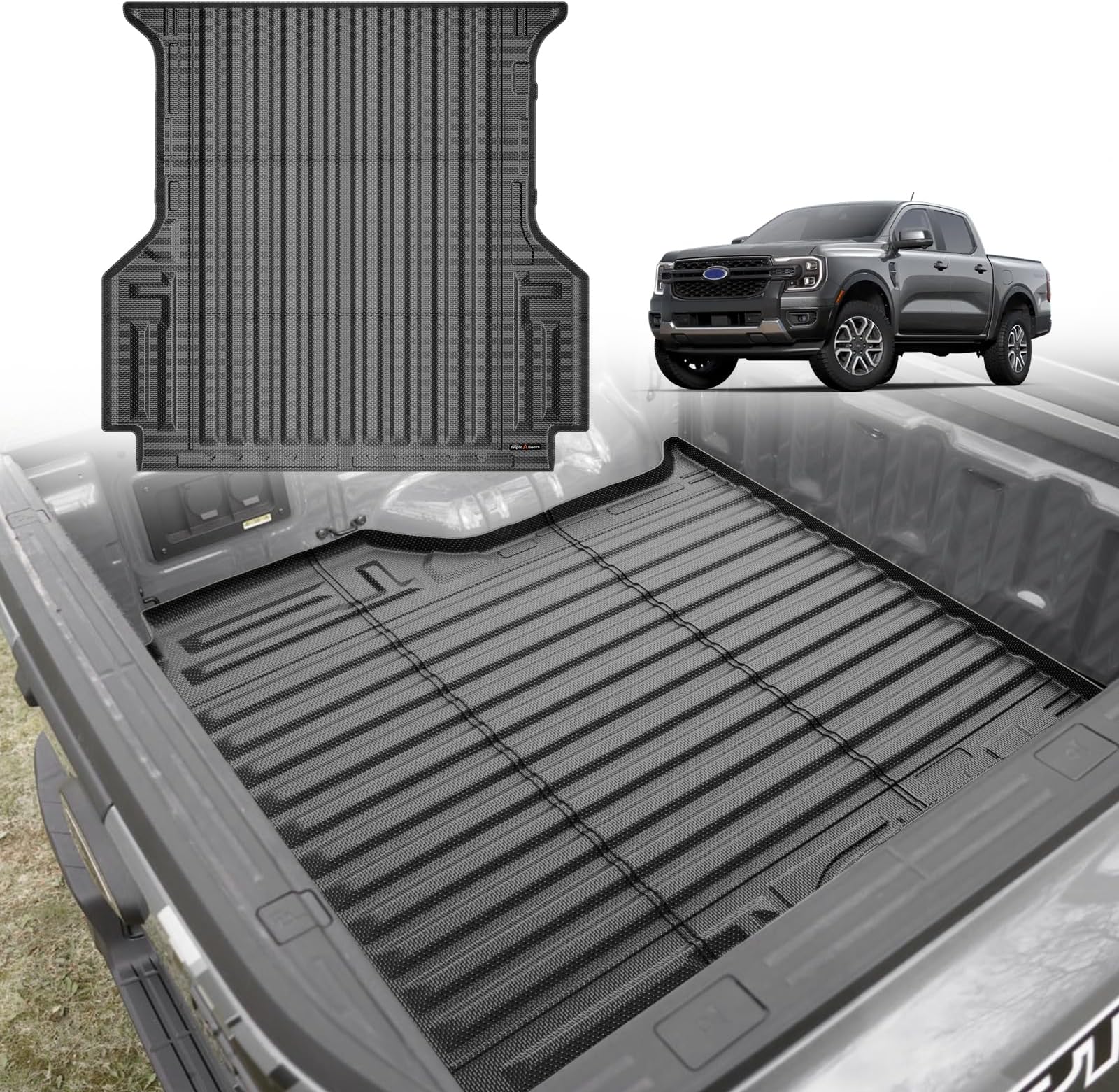 Amazon.com: TripleAliners Truck Bed Mat Compatible with 2024 2025 Ford ...