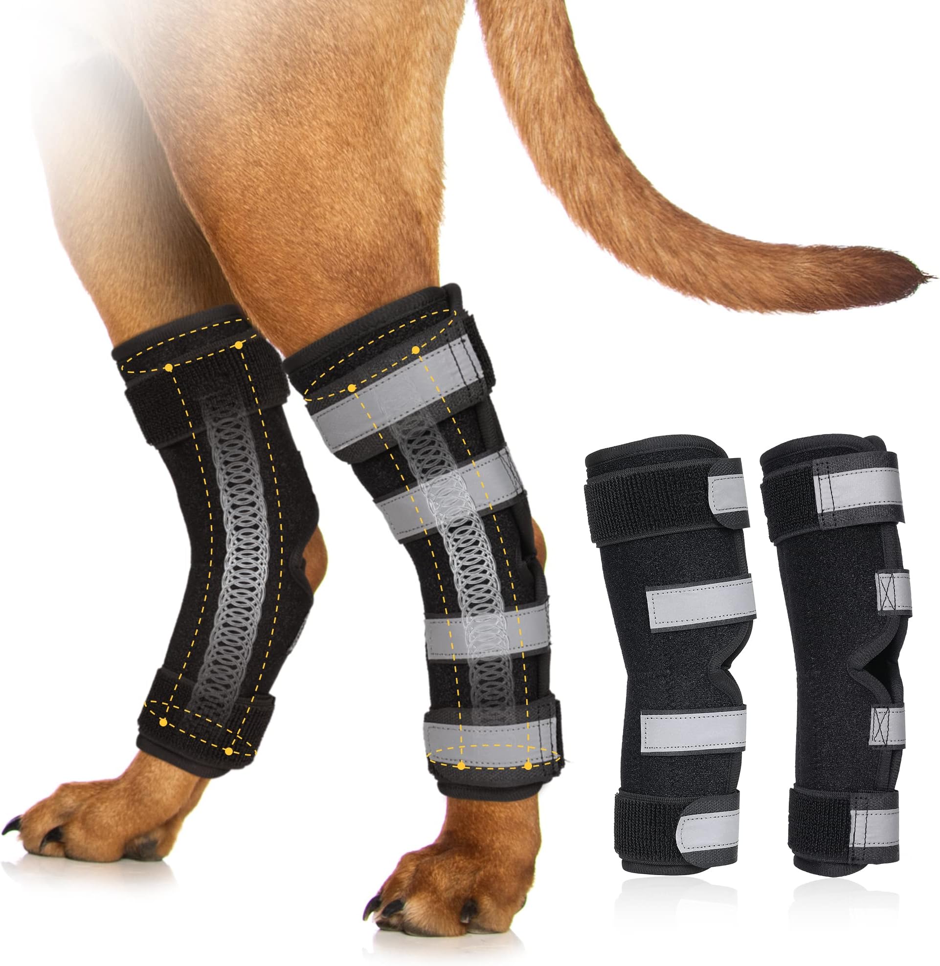 Amazon.com : OPSELU Dog Leg Braces for Back Leg,Dog Back Leg Support ...