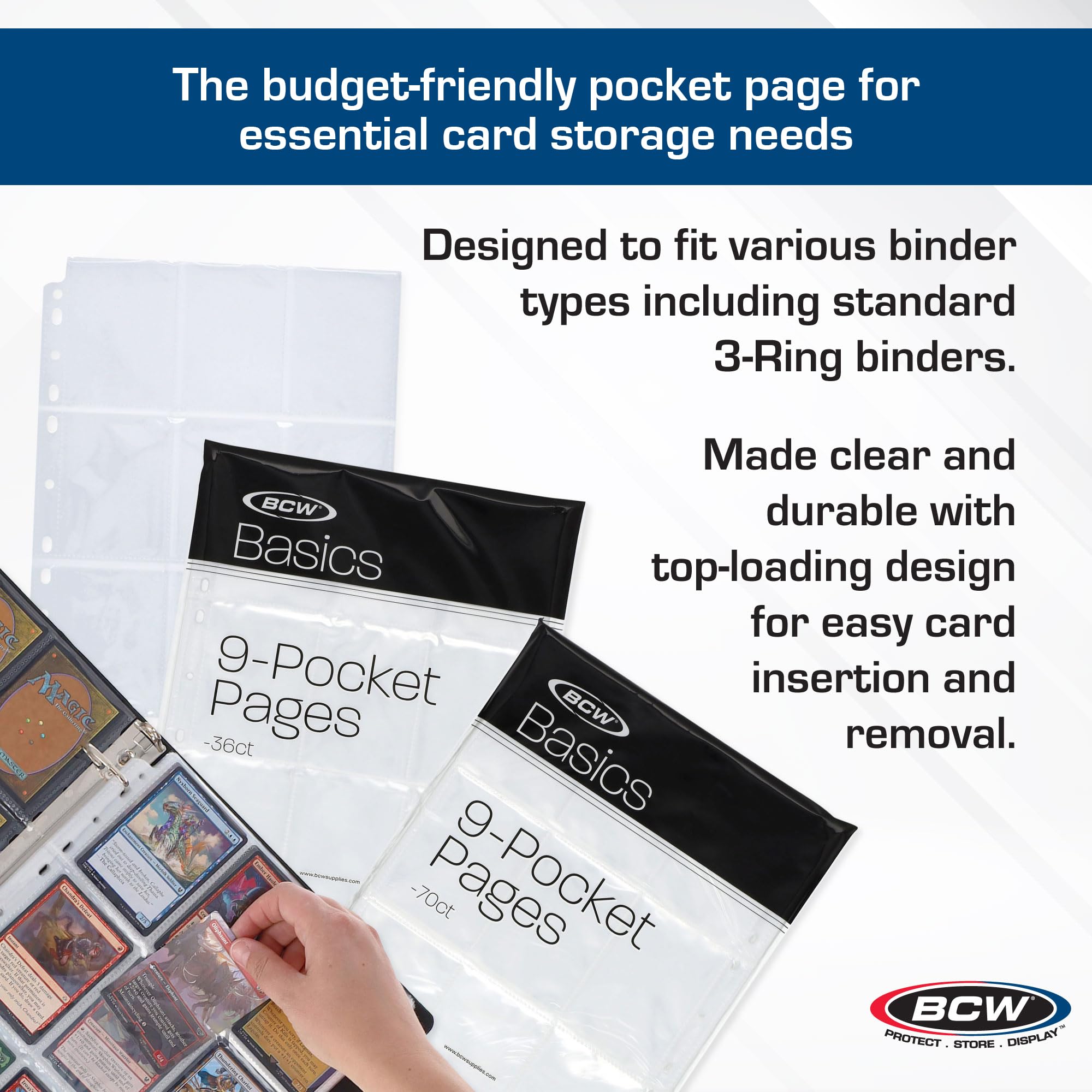 Snapklik.com : BCW Basics 9-Pocket Card Pages