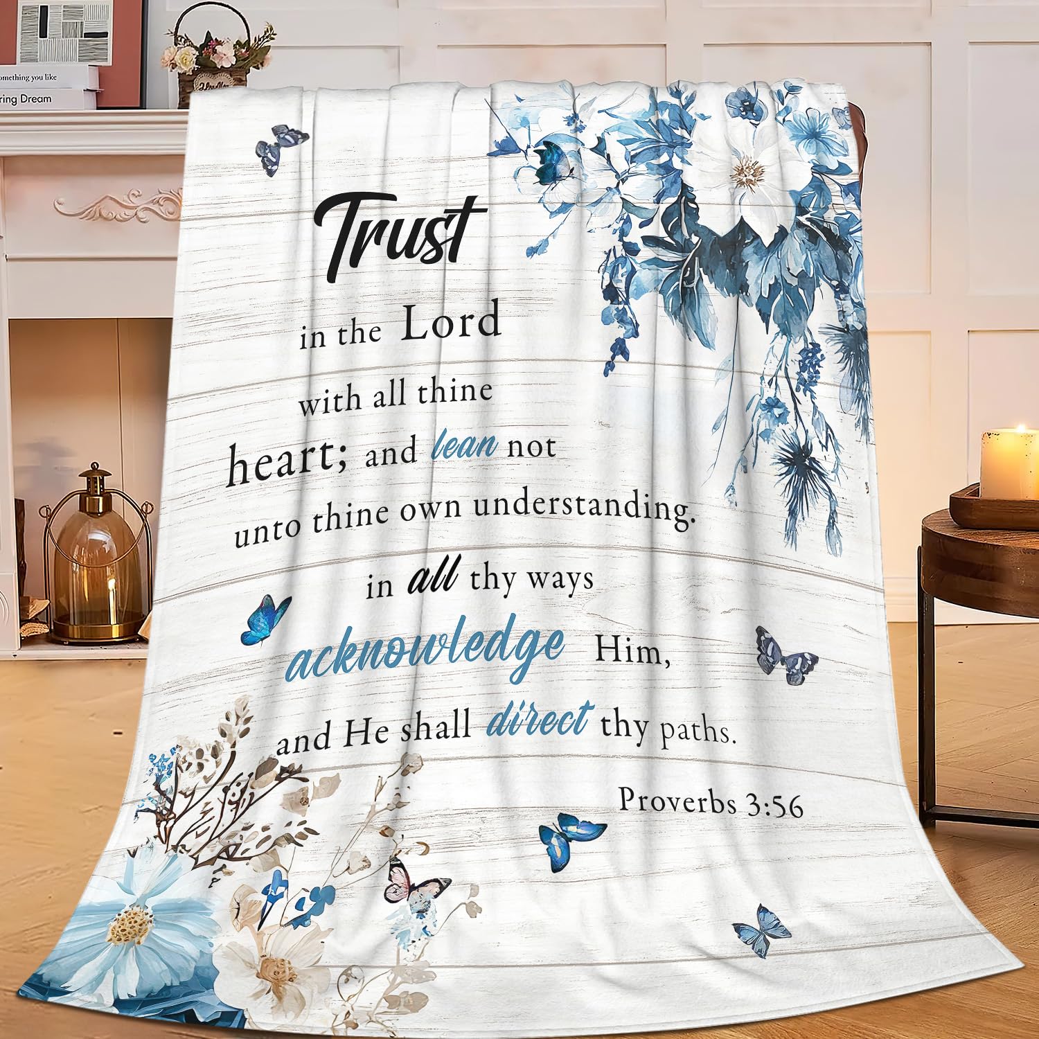Amazon.com: Christian Blanket Soft Warm Bible Verse Scriptures Fleece ...