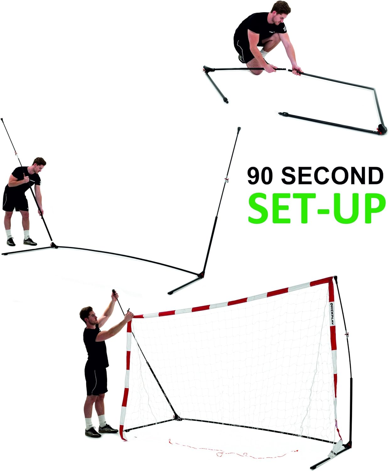 QUICKPLAY Portable Official Handball Goal 3x2m – with Weighted Base ...