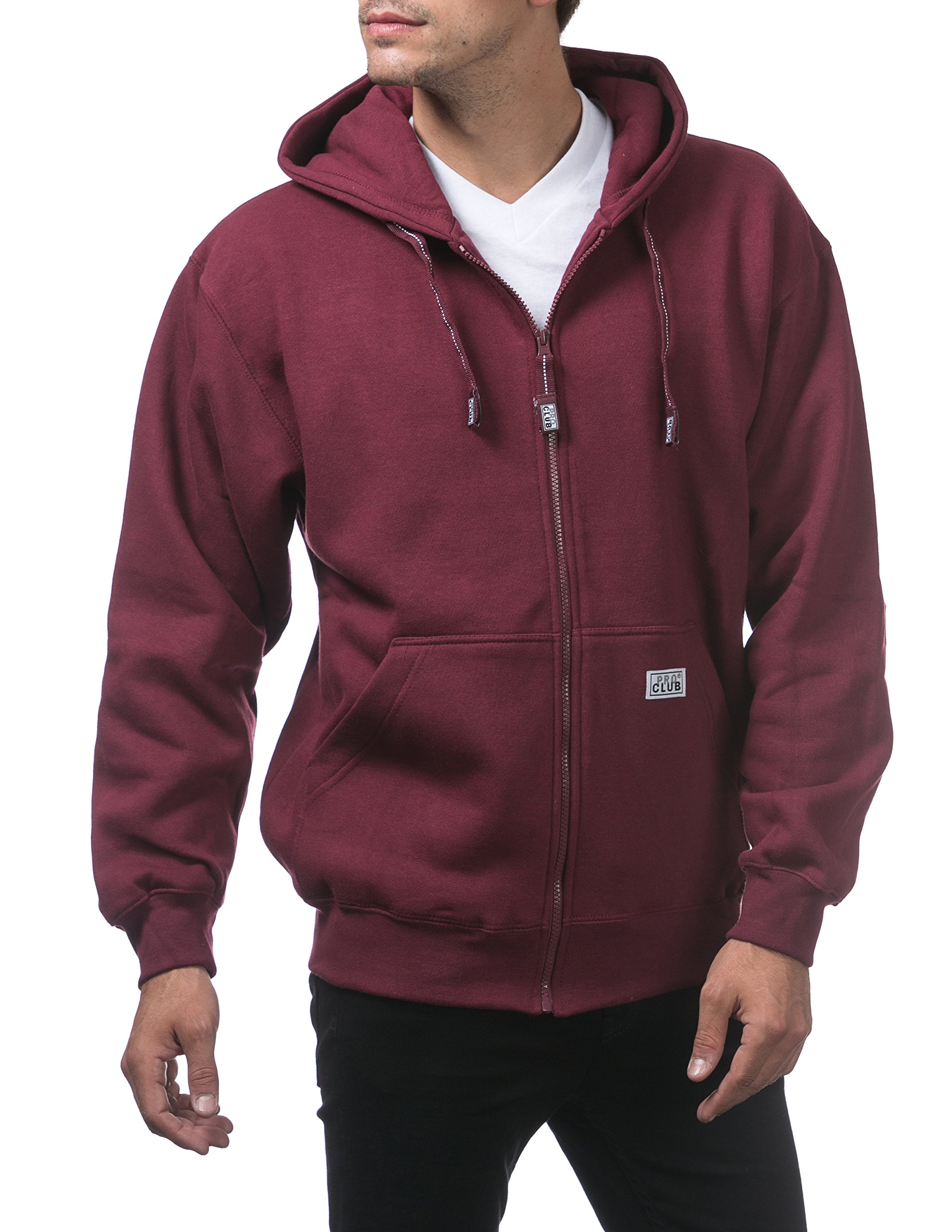 Snapklik.com : Pro Club Mens Heavyweight Full Zip Fleece Hoodie