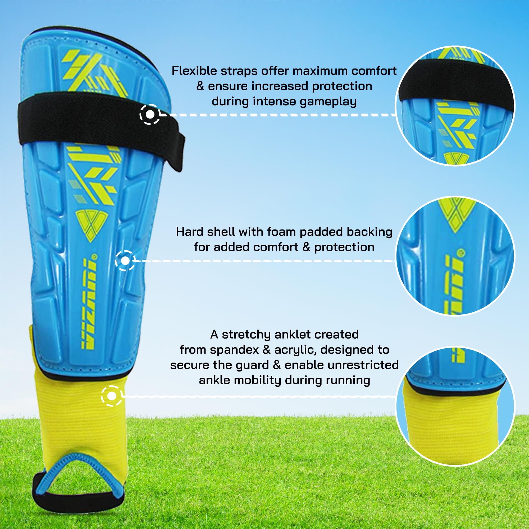 EVA Plastic Shin Guards Girls Soccer Shin Pads Luwint Kids Shin Guards ...