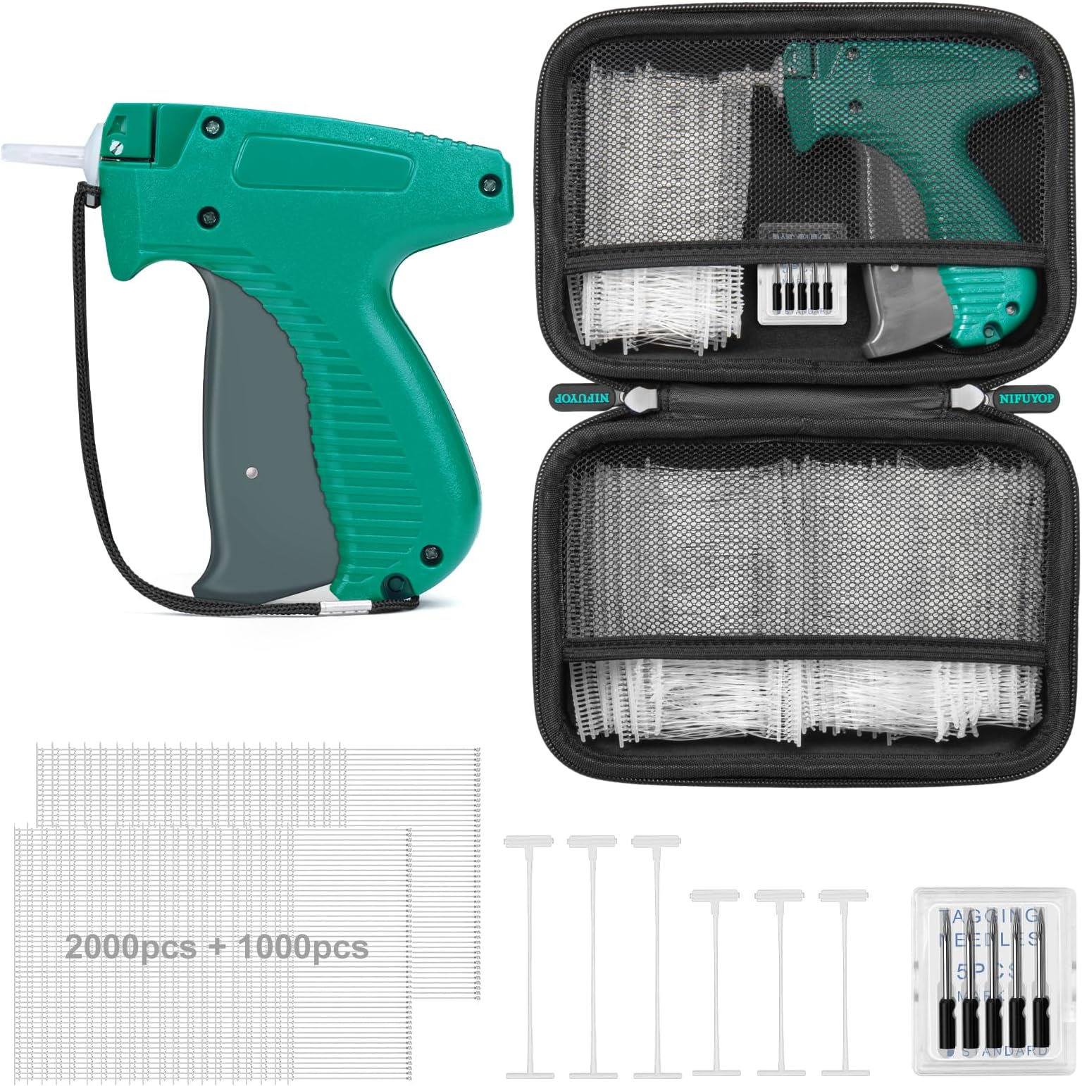 Amazon.com : Clothing Tag Gun Kit with Fine Needle Stitch Tag Gun ...