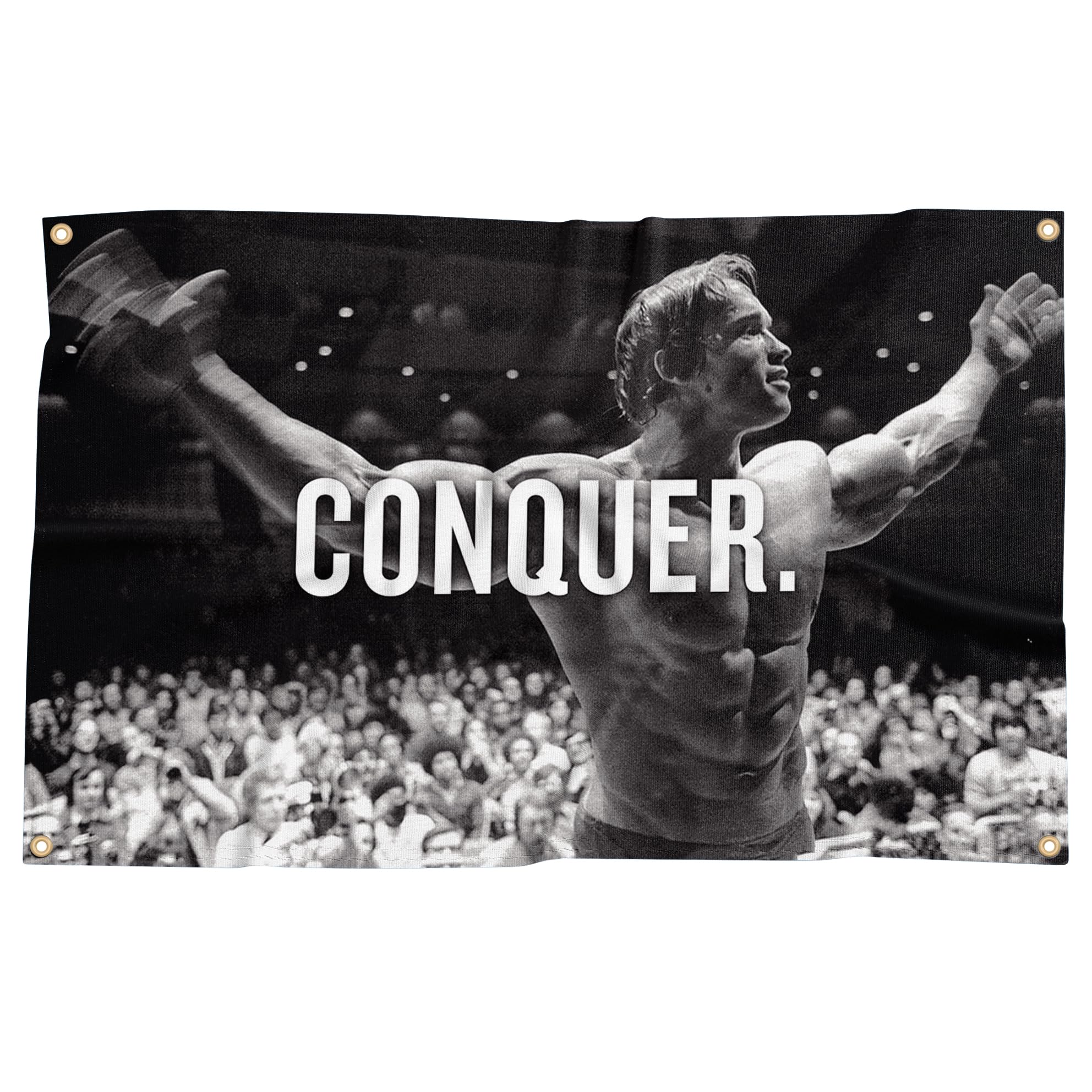 Amazon.com : RonningStar Conquer Motivational Flag Arnold ...
