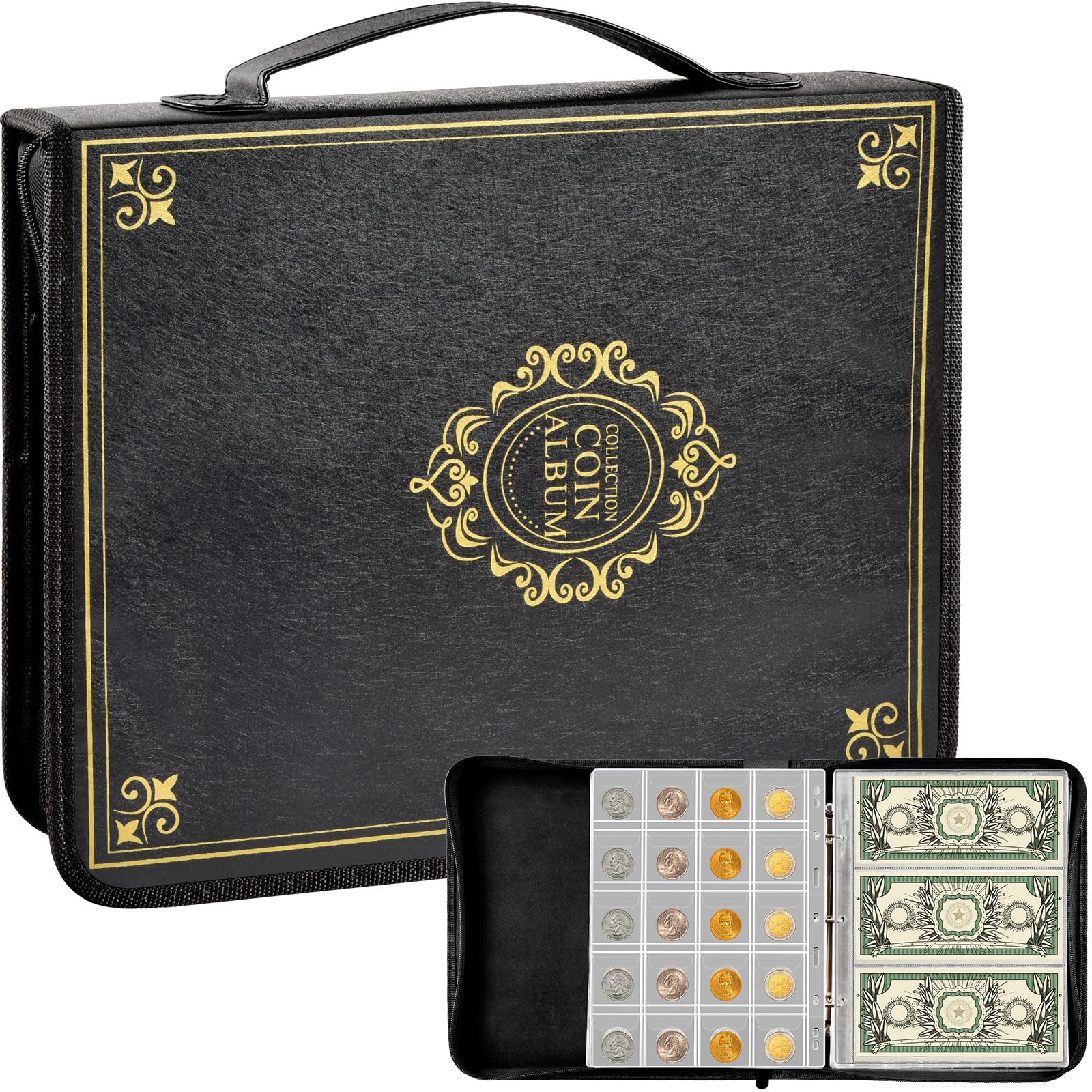 Amazon.com: Coin Collection Book Holder for Collectors, 200 Pockets ...