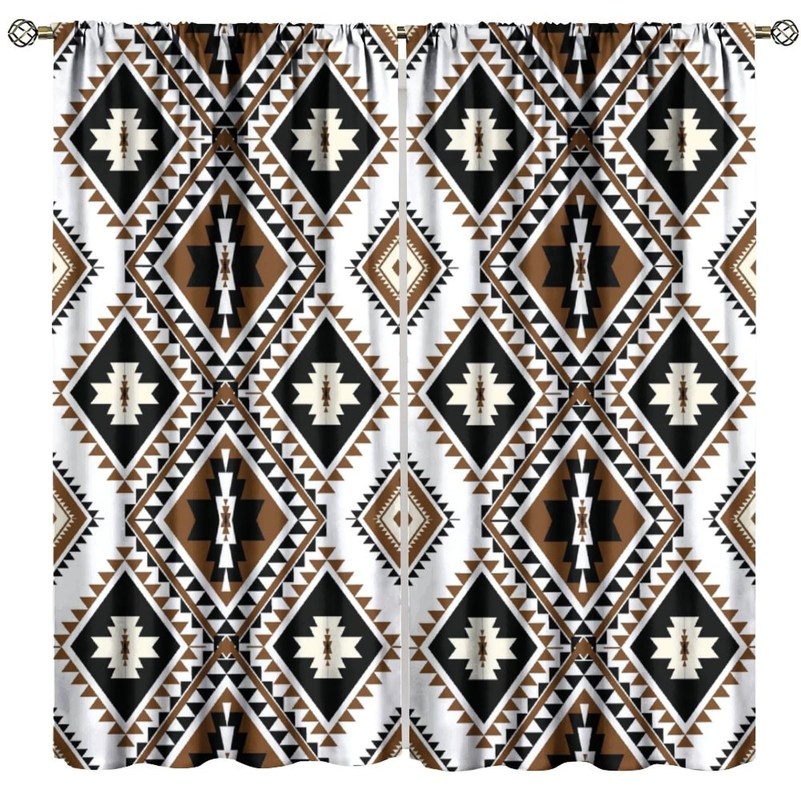 Amazon.com: Vintage Aztec Curtains Abstract Geometric Tribal American ...