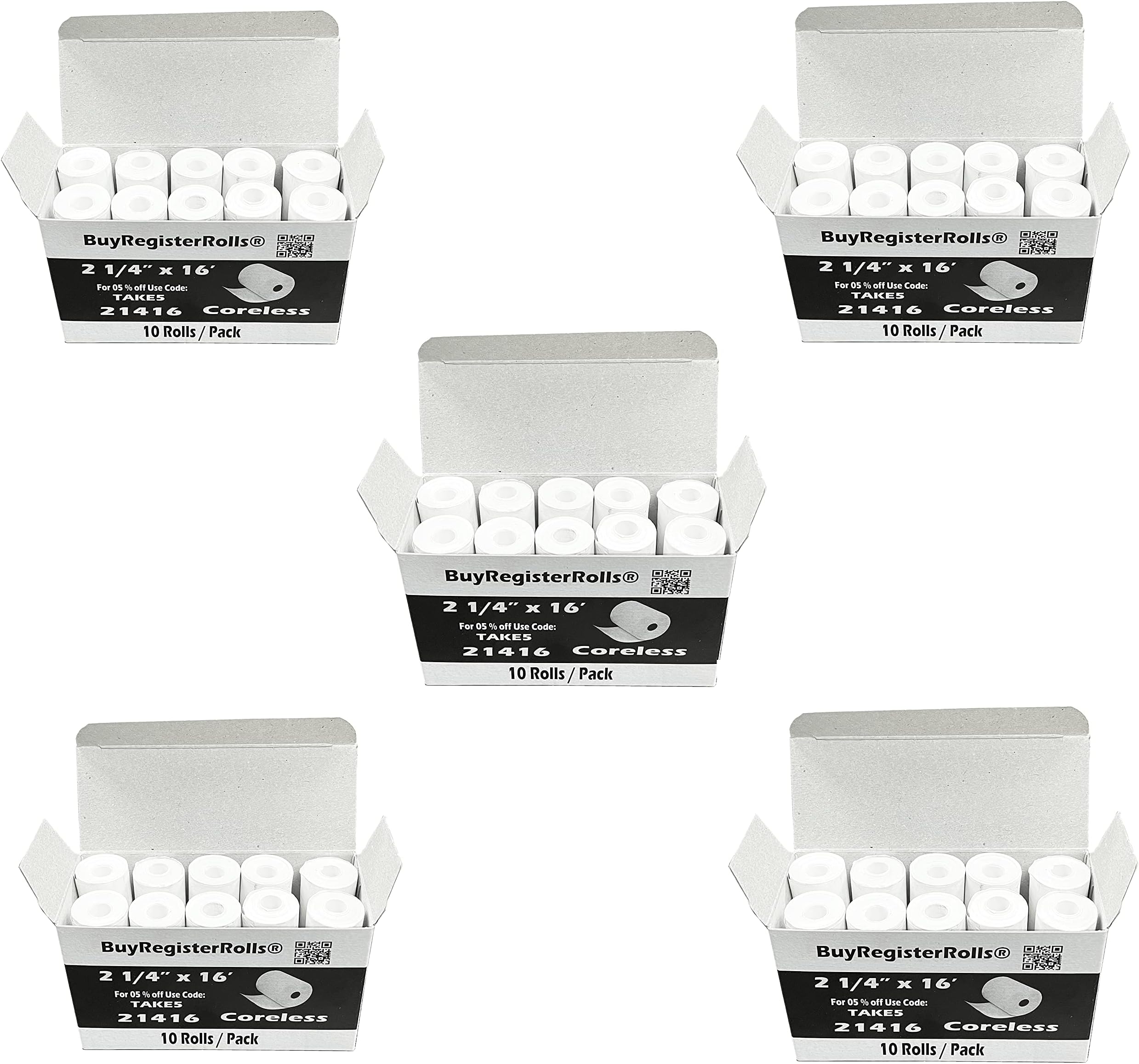 Amazon.com : First Choice Paper, 2 1/4" x 16' Coreless Thermal Paper ...